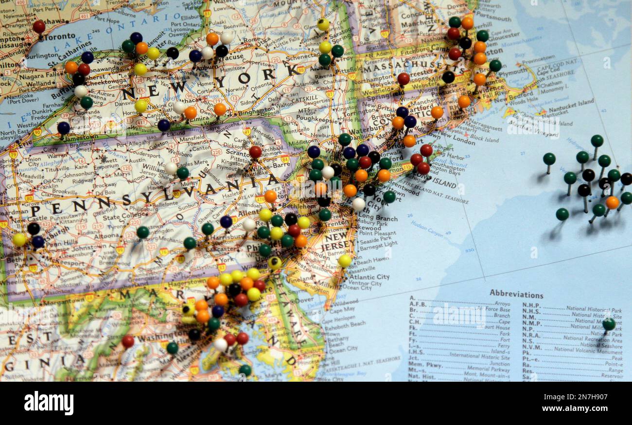 Child predator targets are identified on a map inside the FBI Innocent ...