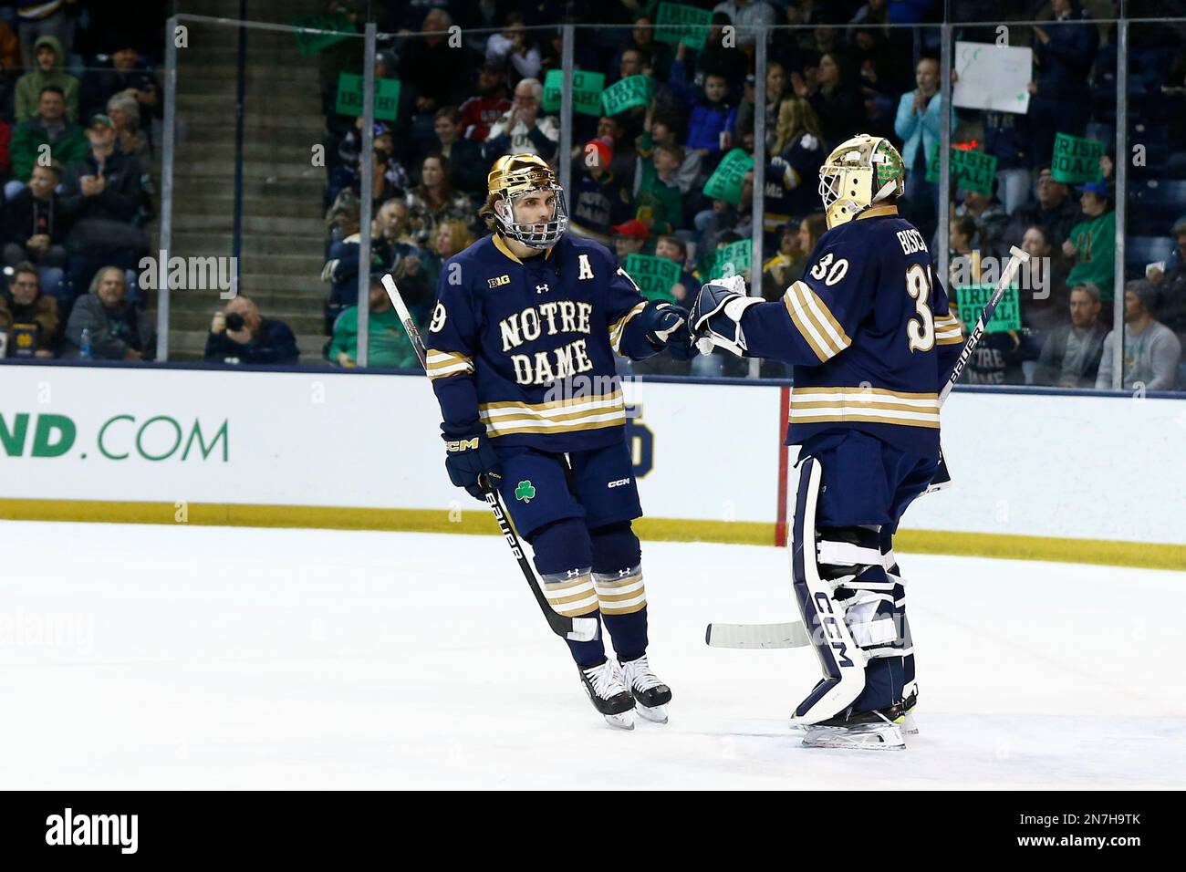 SOUTH BEND, IN - FEBRUARY 10: Notre Dame forward Landon Slaggert (19 ...