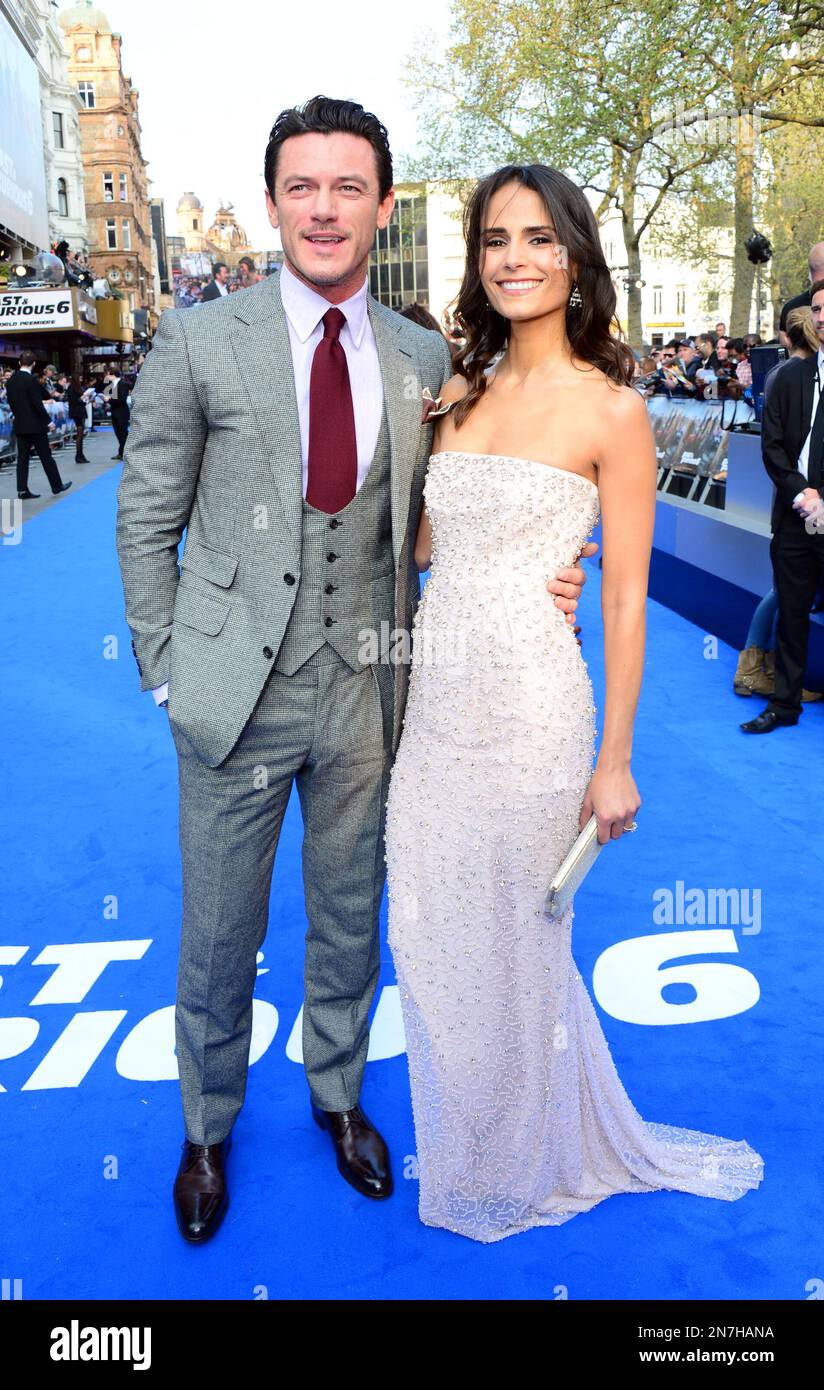 Luke Evans and Jordana Brewster at the World Premiere of Fast & Furious ...