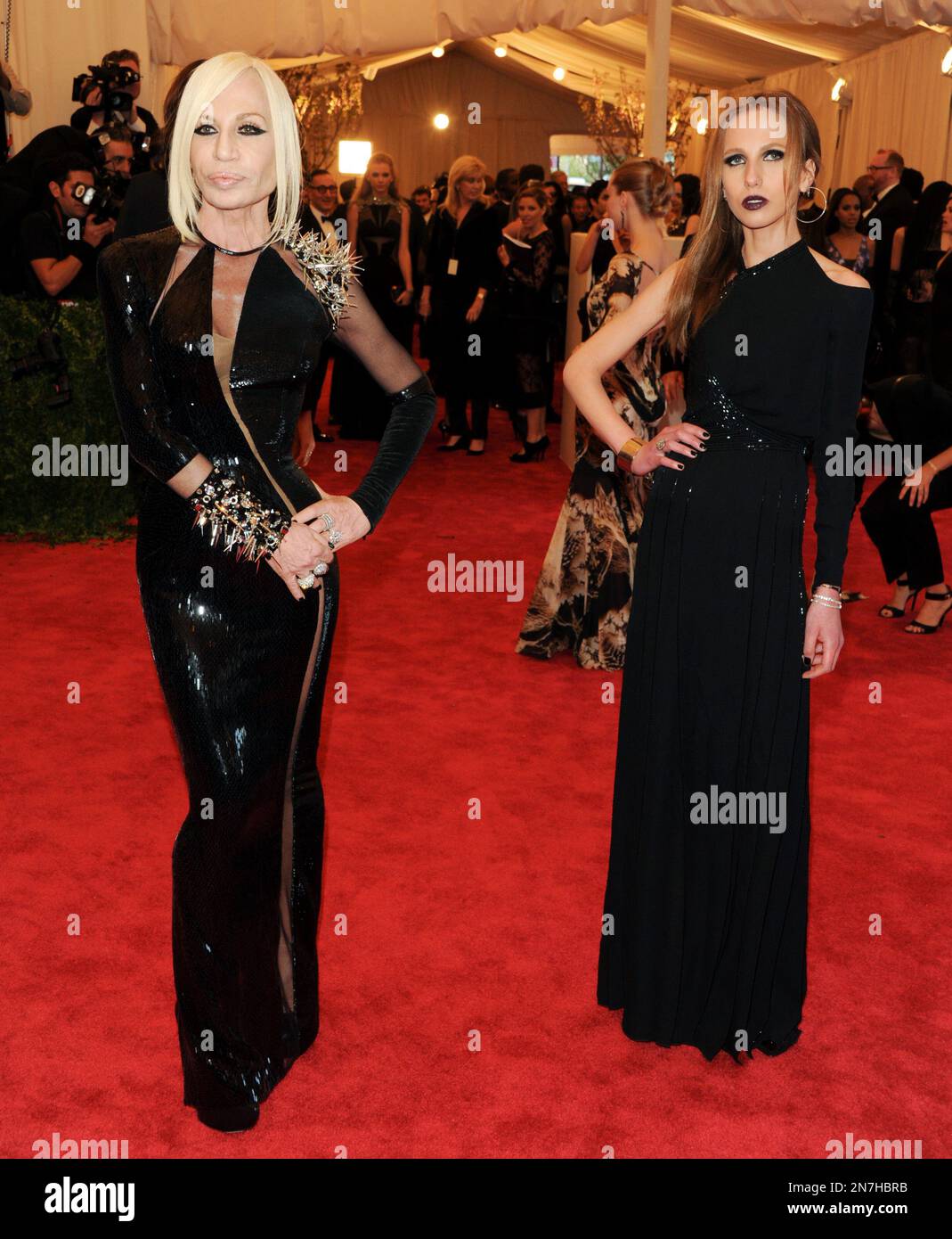 Designer Donatella Versace and daughter Allegra Versace attend The ...