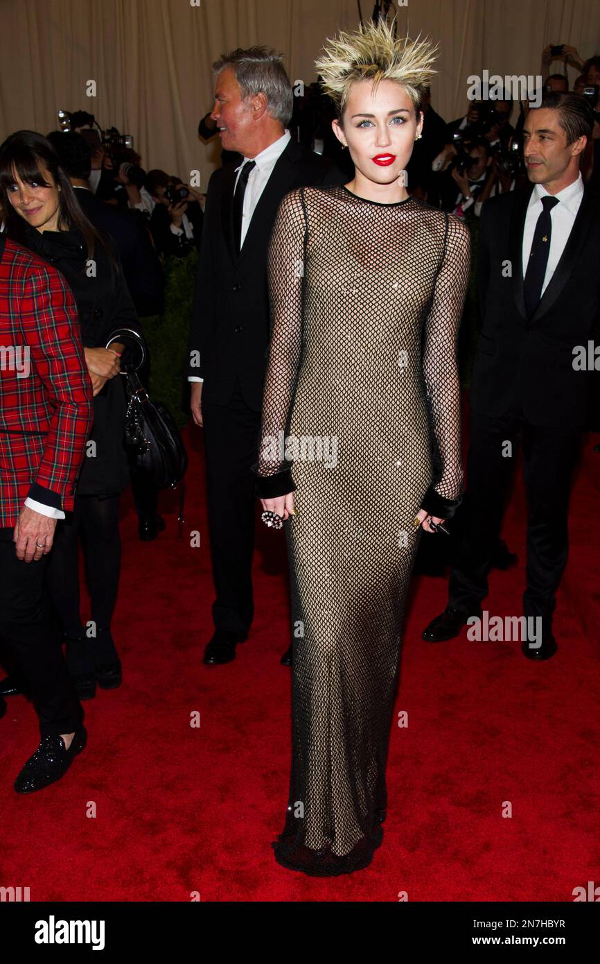 Miley Cyrus attends The Metropolitan Museum of Art's Costume Institute ...