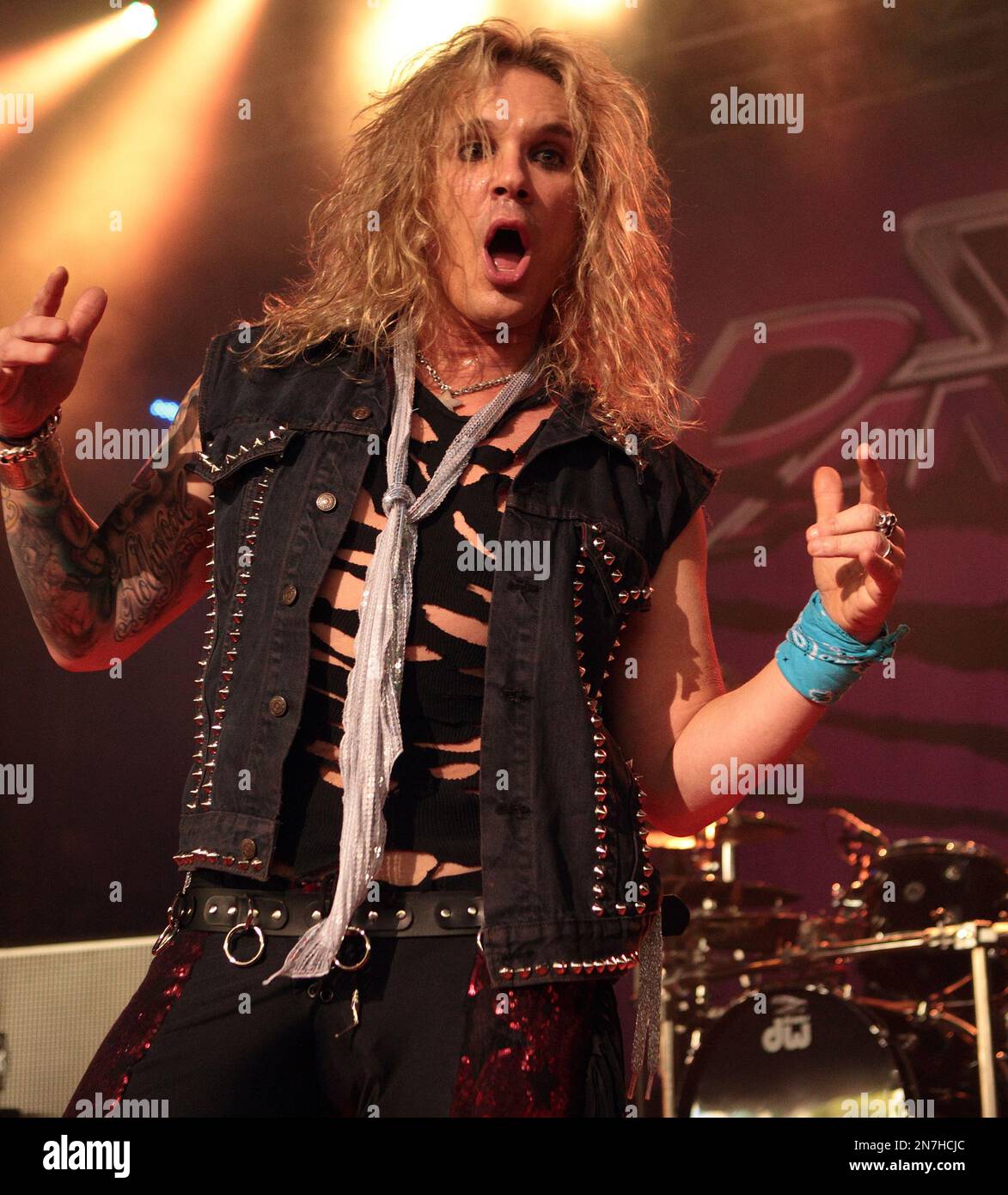 Michael Starr of the glam metal band Steel Panther performs at the M3 ...