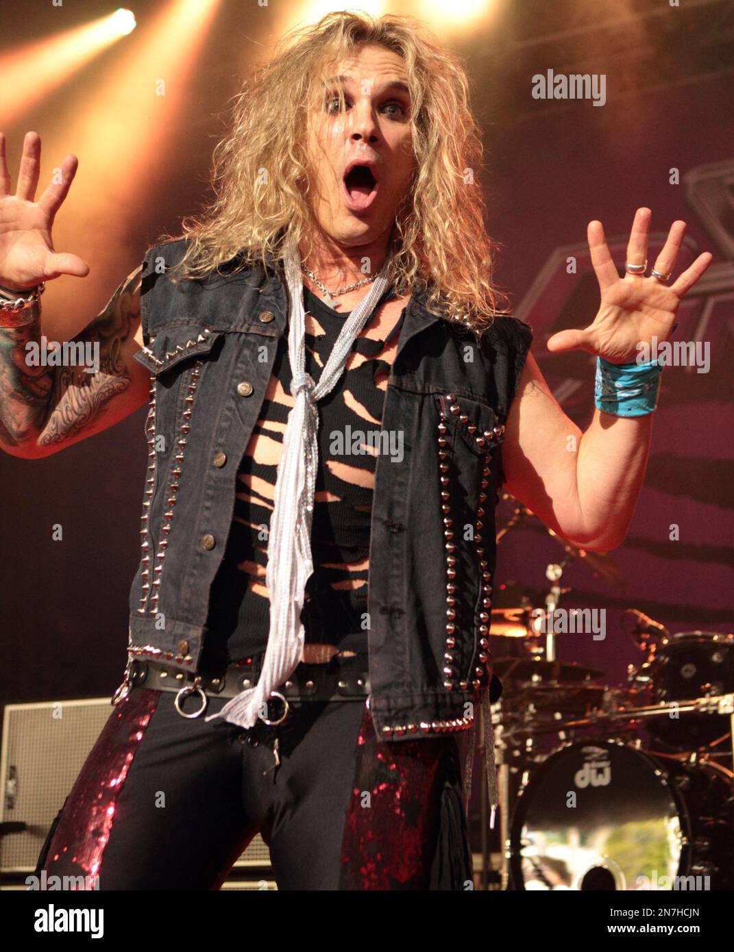 Michael Starr of the glam metal band Steel Panther performs at the M3 ...