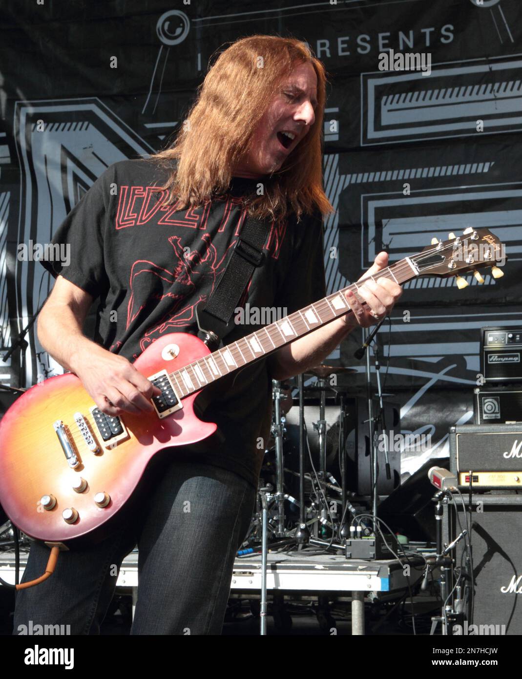 Ty Tabor of the rock band King's X performs at the M3 Rock Festival at ...