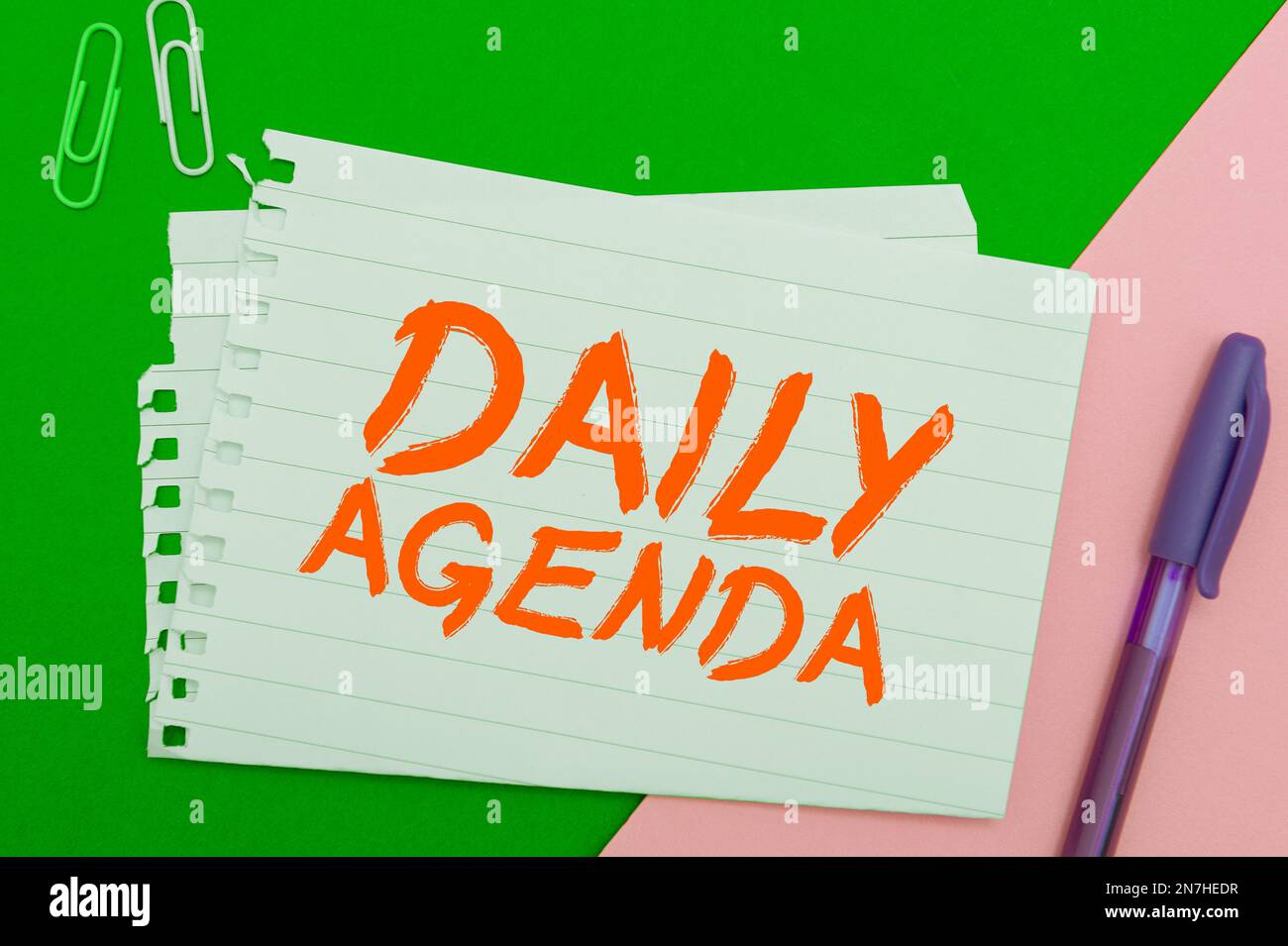 Inspiration showing sign Daily Agenda. Business approach To do list of ...