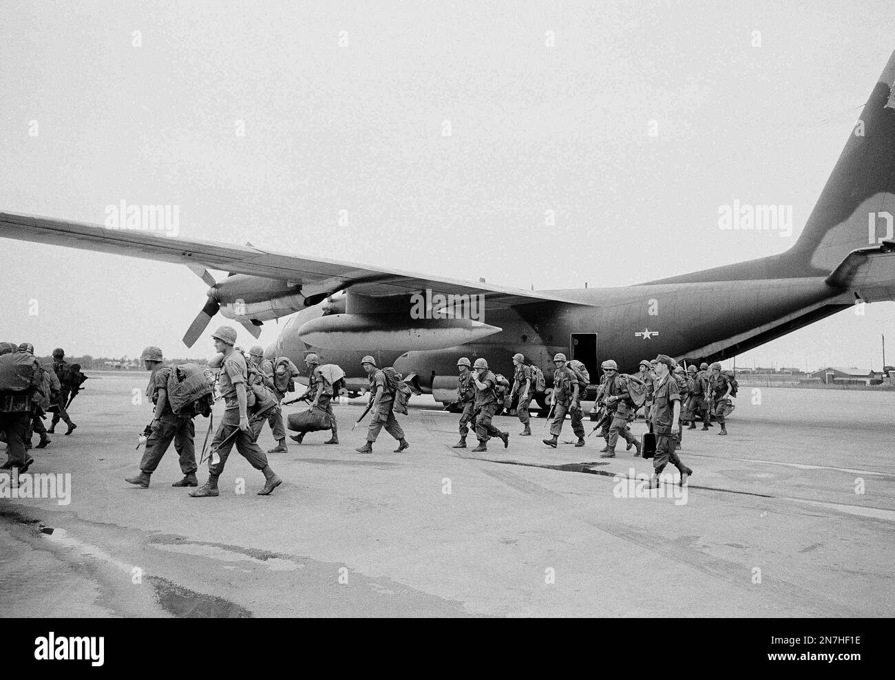 Troops from a company of the U.S. 196th Light Infantry Brigade ...