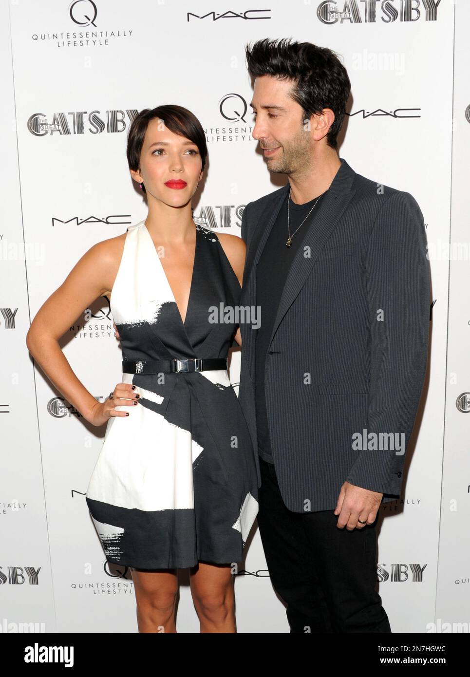 Actor David Schwimmer and wife Zoe Buckman attend a special screening ...