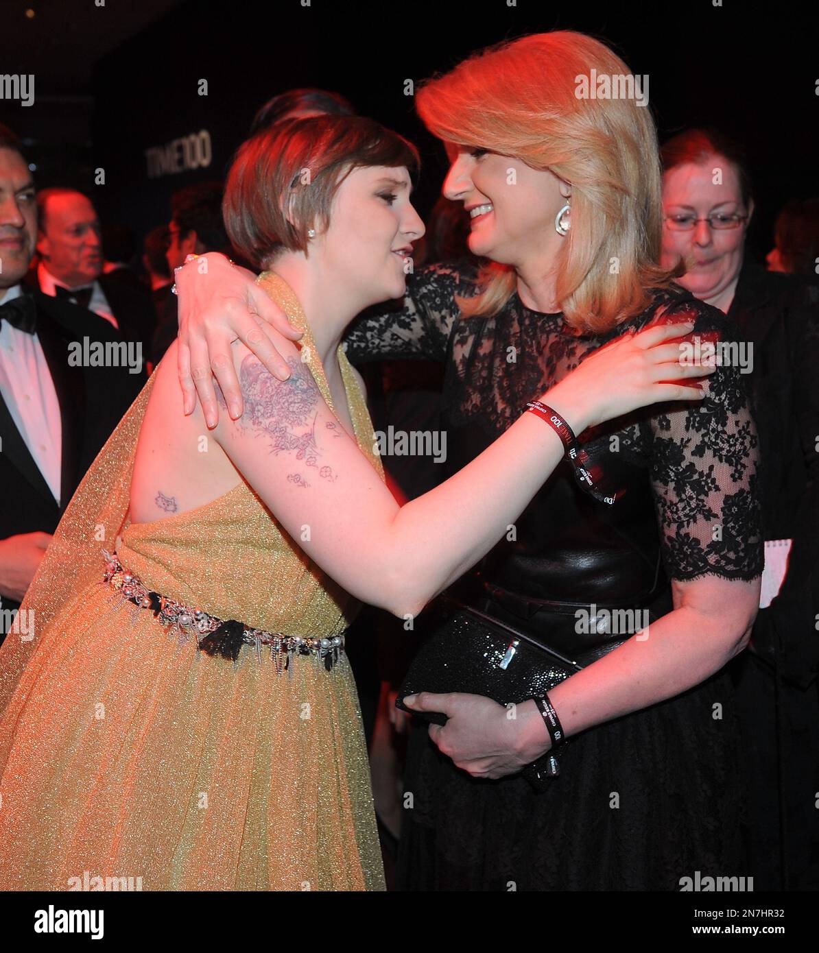 Lena Dunham, left, and Arianna Huffington attend the TIME's 100 Most ...