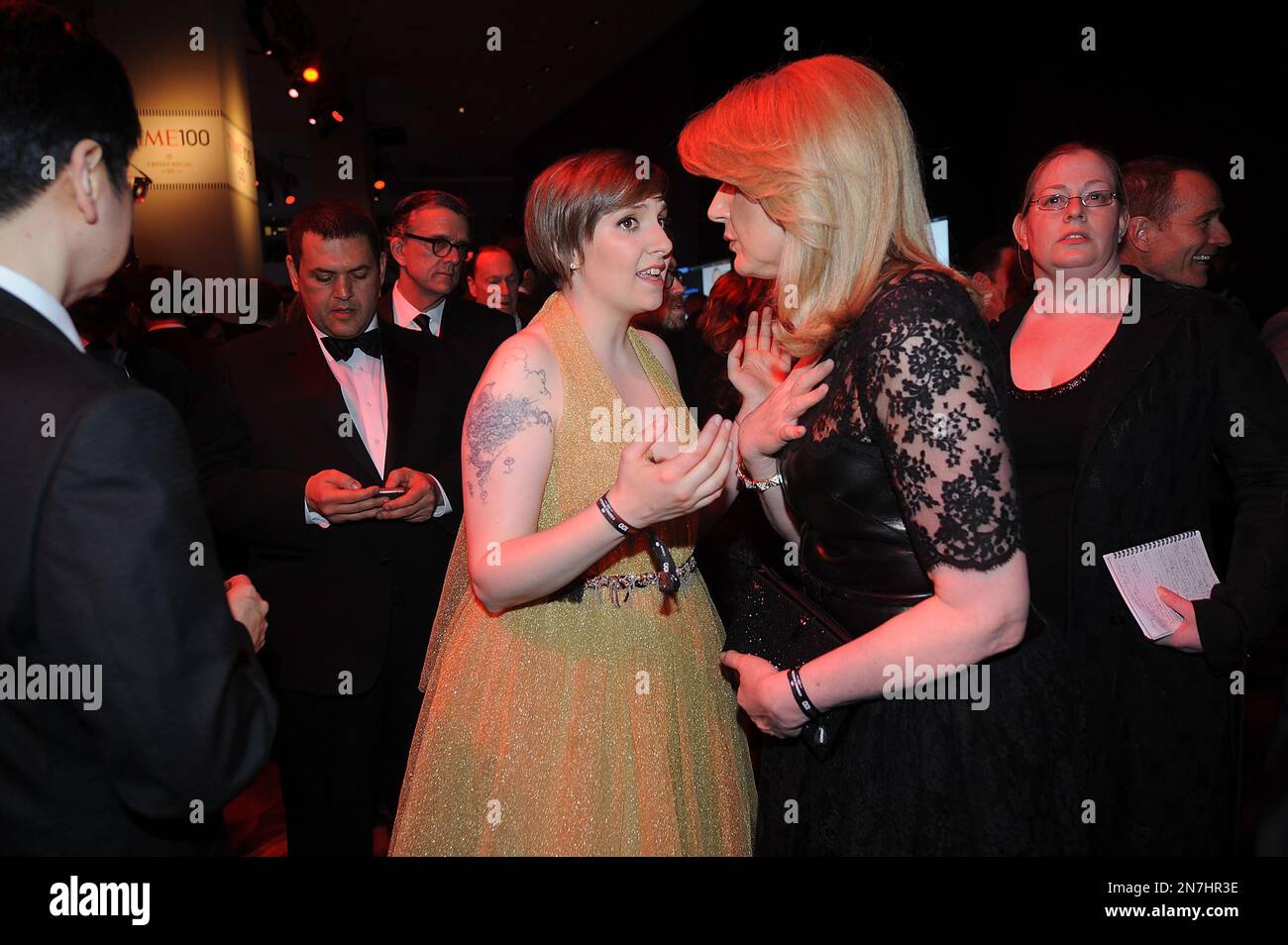 Lena Dunham, left, and Arianna Huffington attend the TIME's 100 Most ...