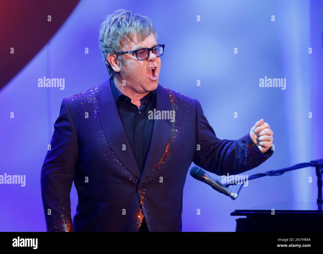 Elton John performs at the 20th Annual Race to Erase MS Event "Love to ...
