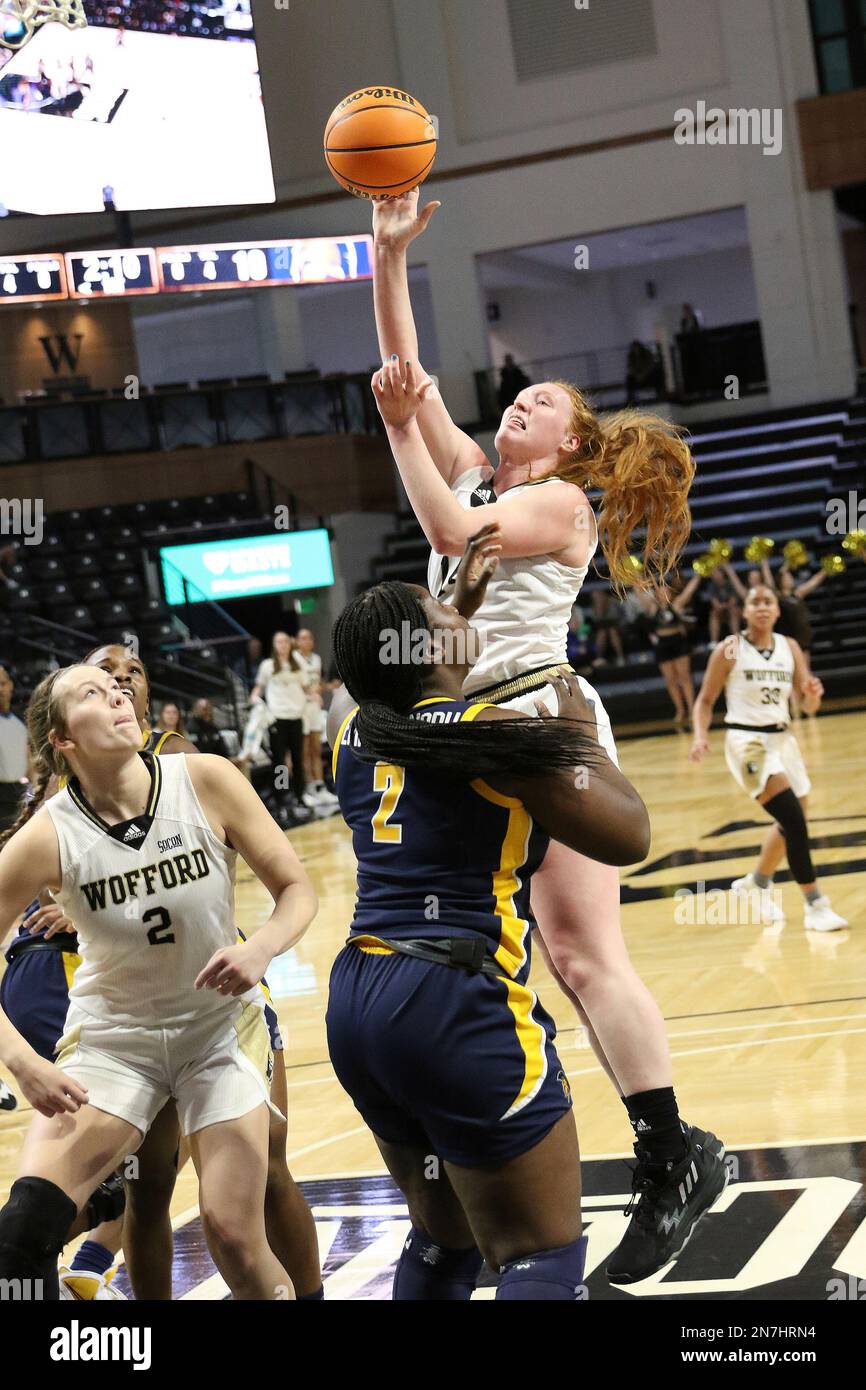 SPARTANBURG,SC- FEBRUARY 09: UNCG Spartan forward Antoniette Emma-Nnopu ...