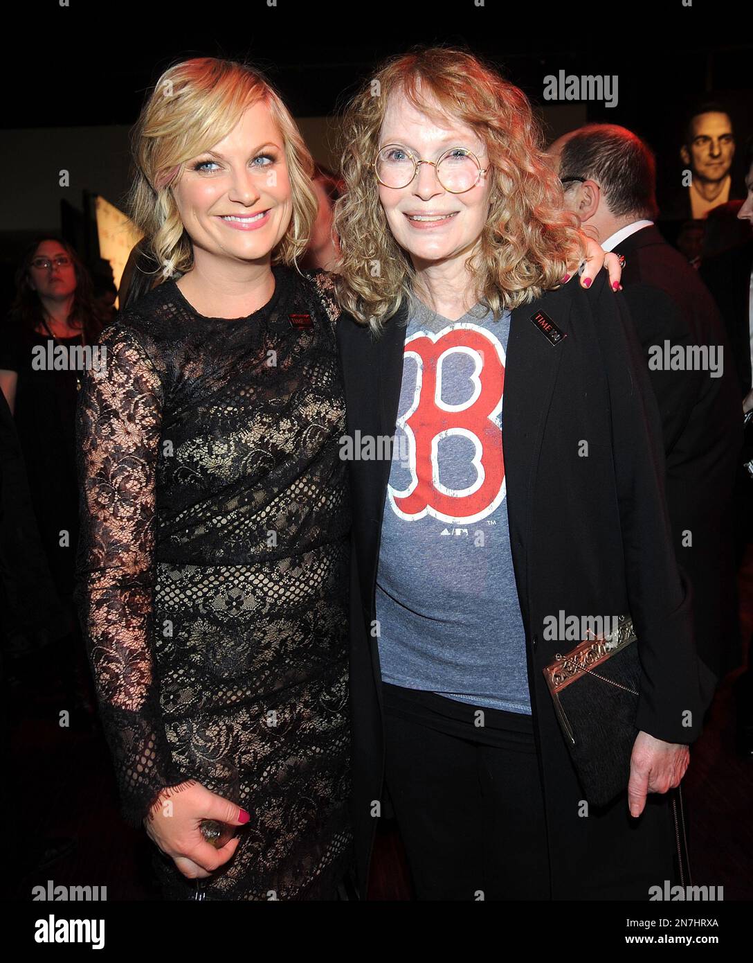 Actress Mia Farrow, left, and Amy Poehler attend the TIME's 100 Most ...