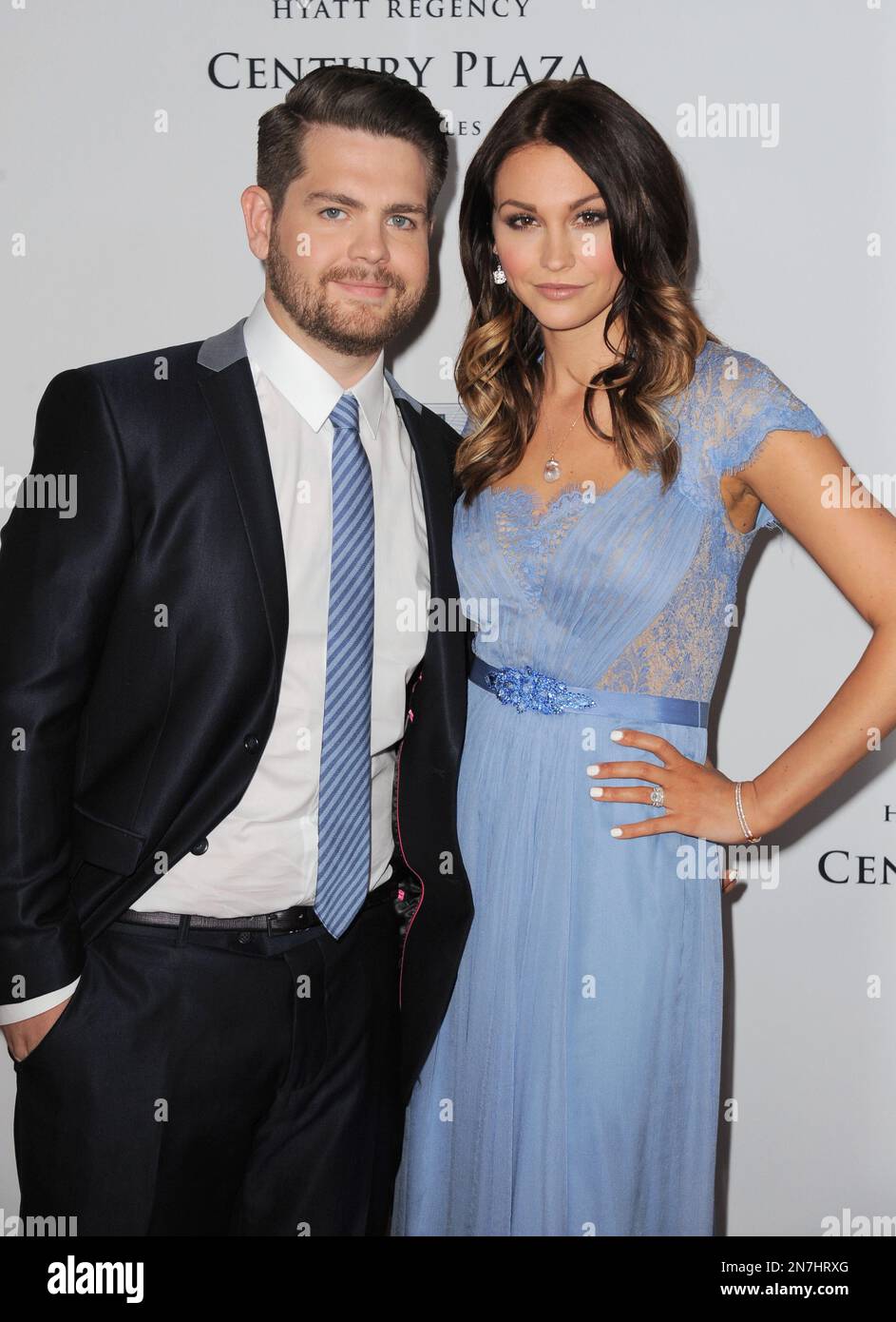 Jack Osbourne, left, and Lisa Stelly arrive at the 20th annual Race to ...