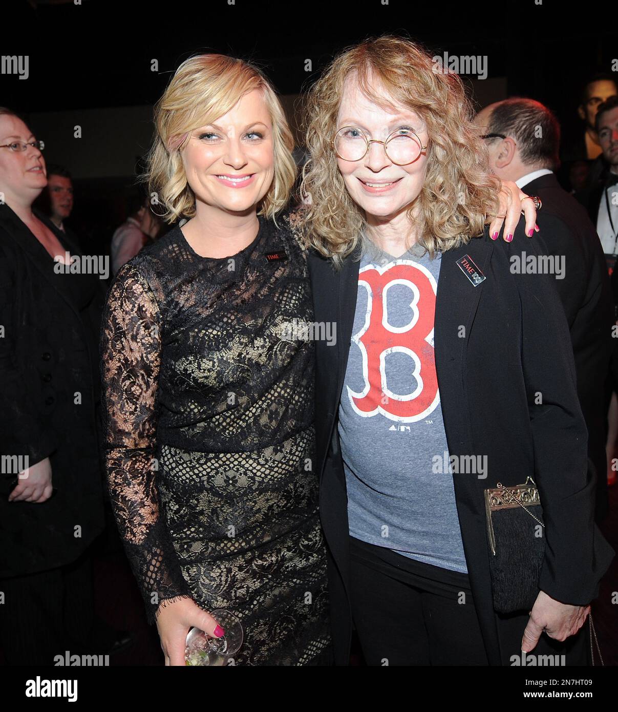 Actress Mia Farrow, left, and Amy Poehler attend the TIME's 100 Most ...