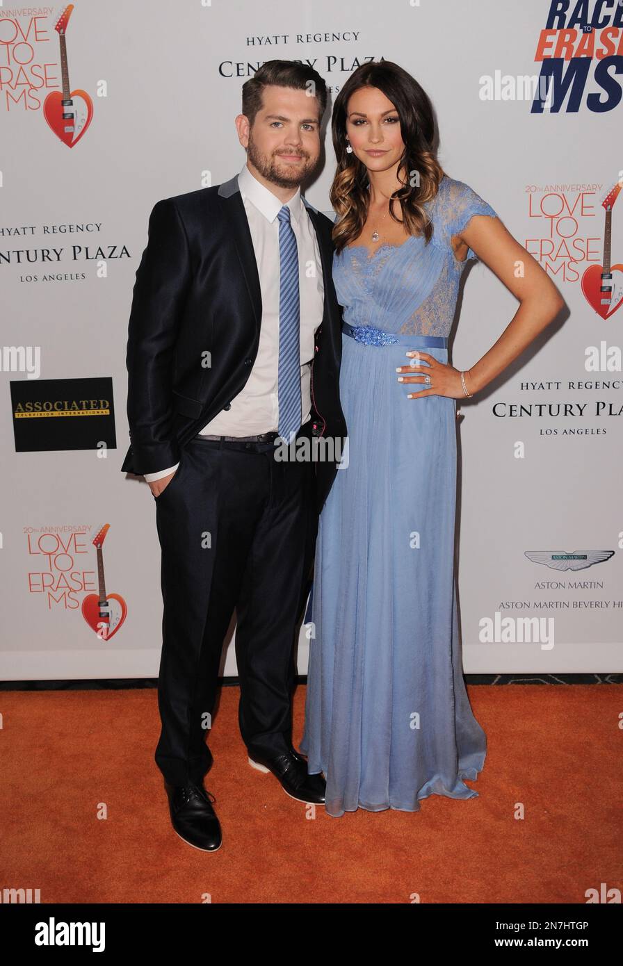 Jack Osbourne, left, and Lisa Stelly arrive at the 20th annual Race to ...
