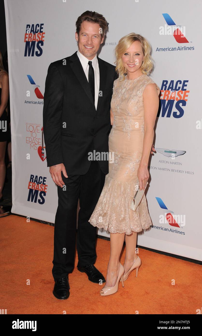 James Tupper, left, and Anne Heche arrive at the 20th annual Race to ...