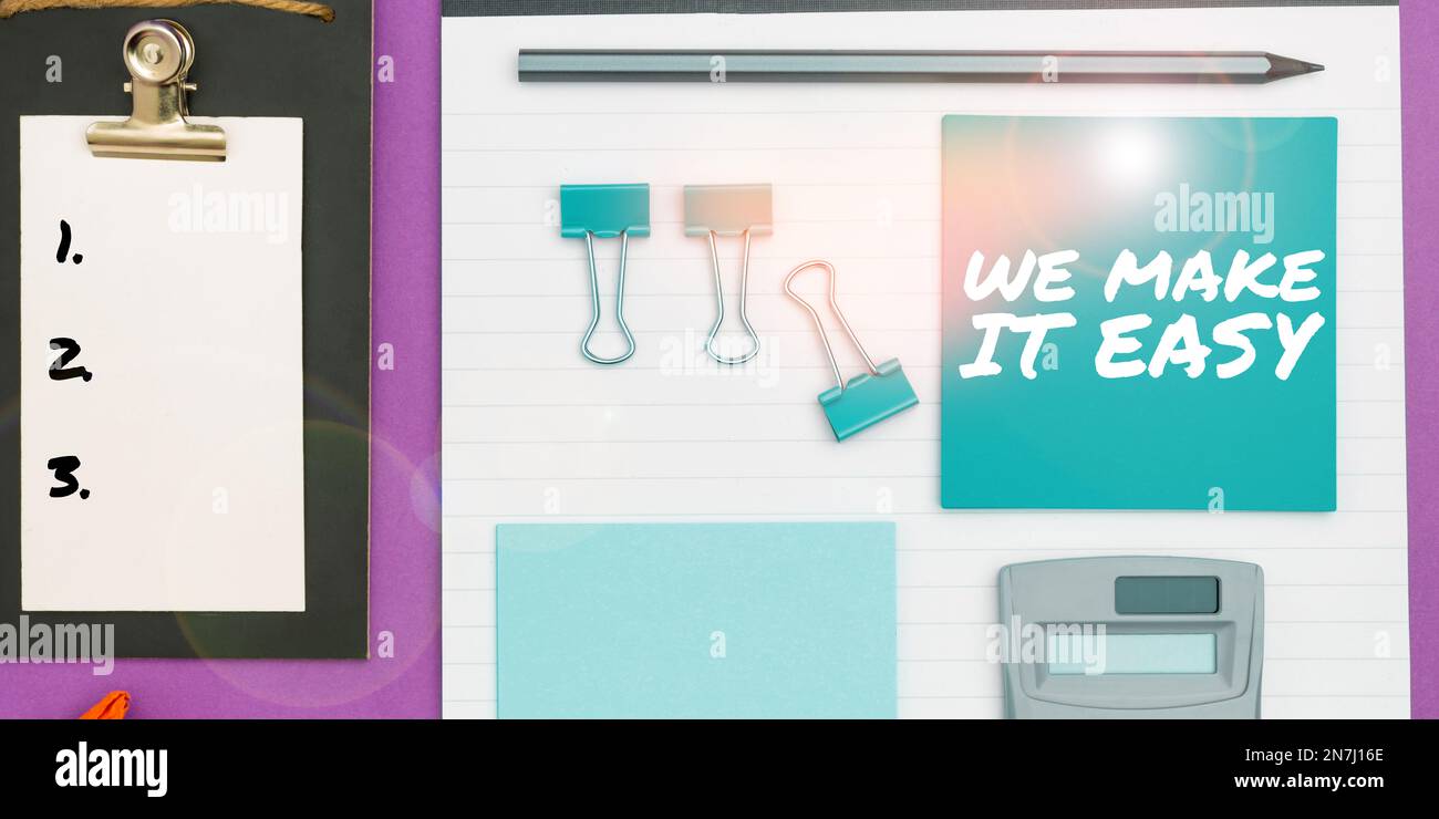 Conceptual caption We Make It Easy. Word for Offering solutions ...