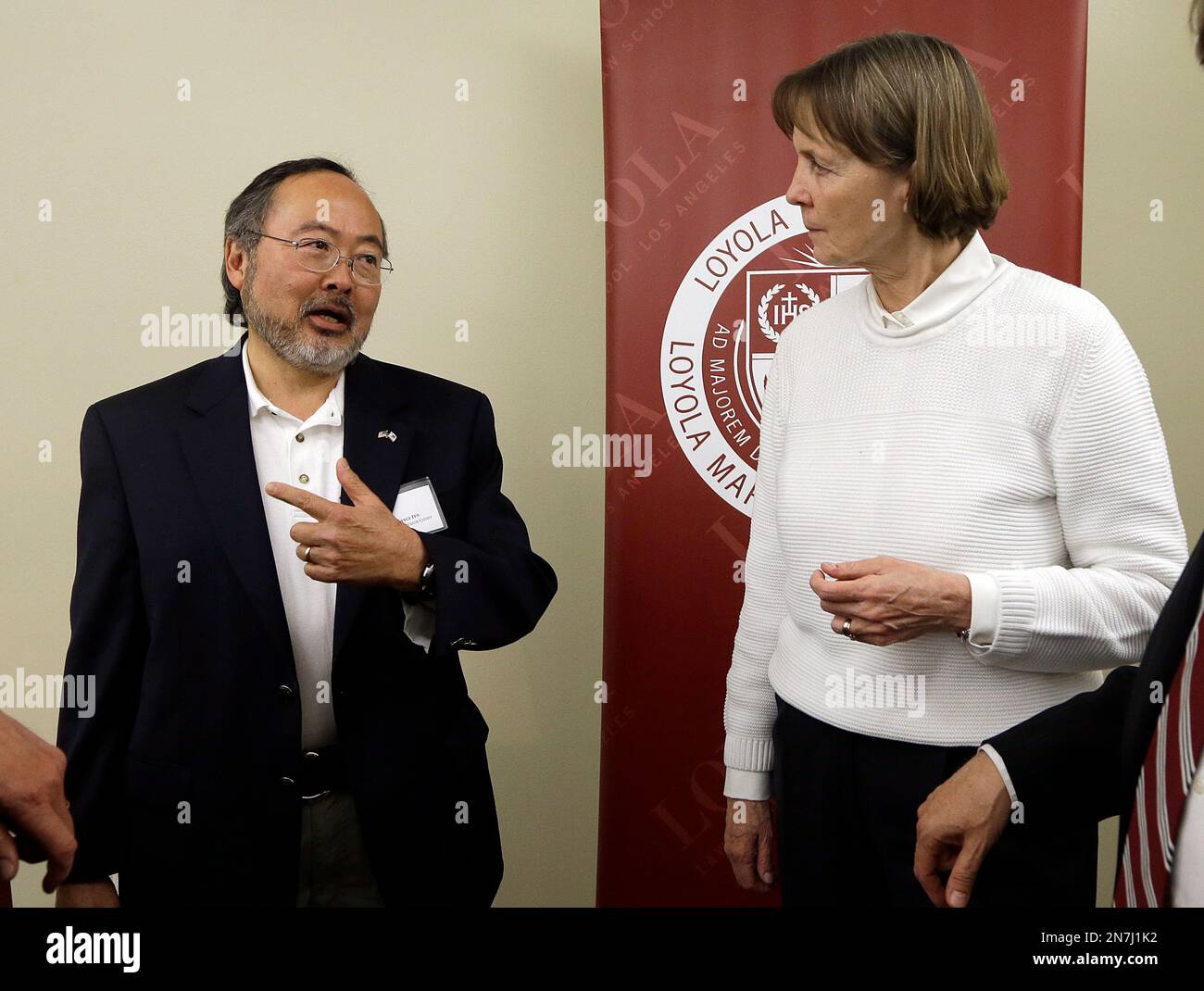 Defense attorney Judy Clarke and Judge Lance Ito at Loyola Law School ...