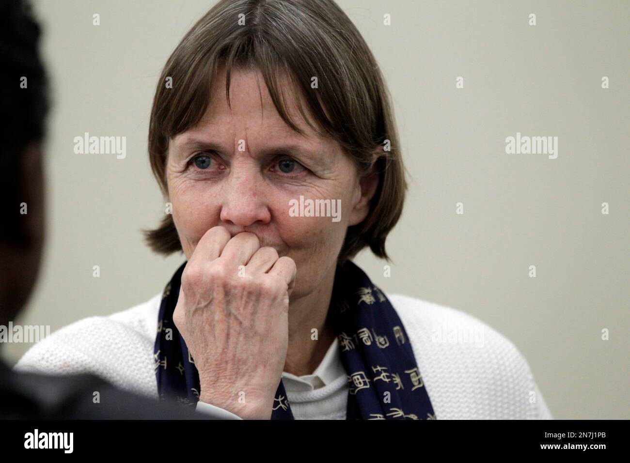 Defense attorney Judy Clarke speaks to students at Loyola Law School in ...
