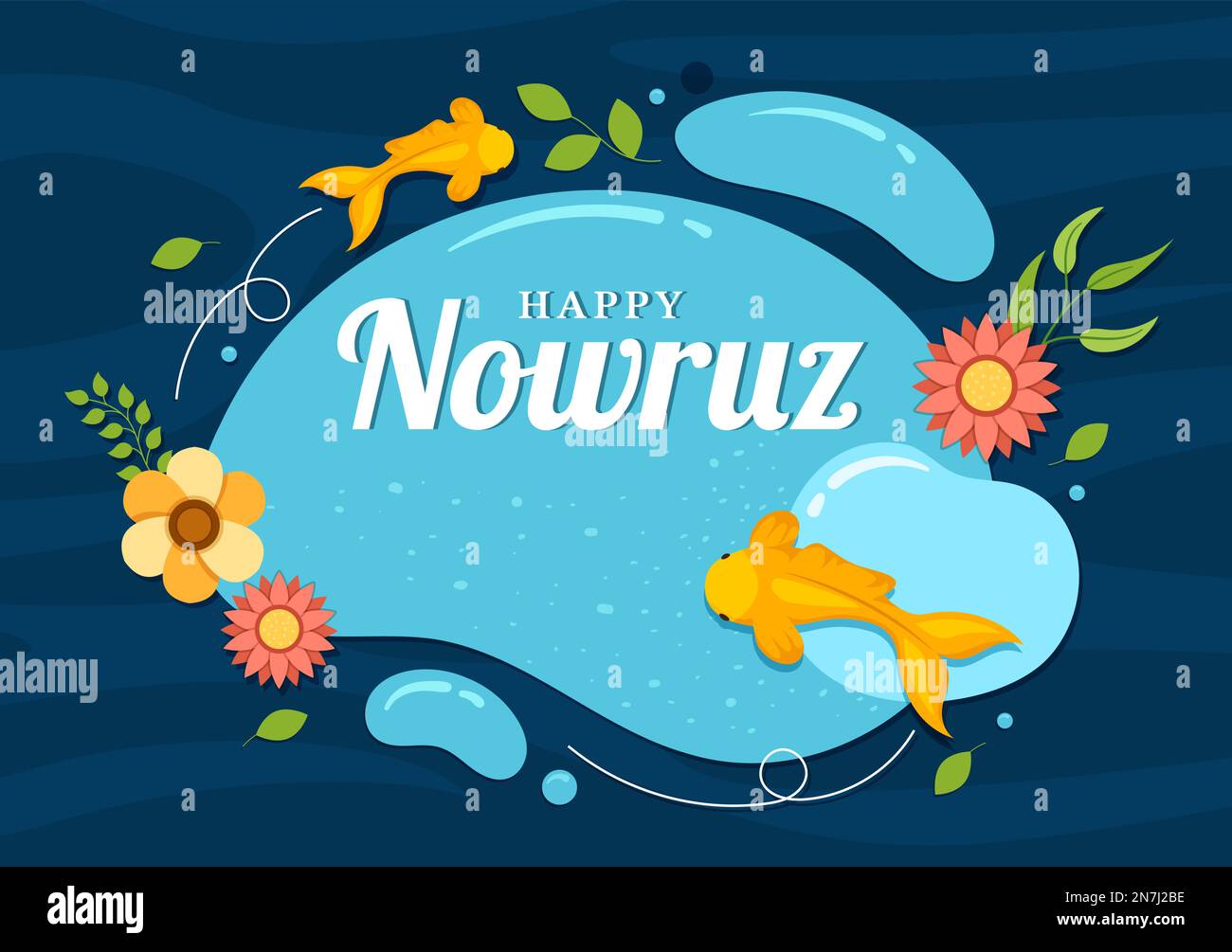 Happy Nowruz Day or Iranian New Year Illustration with Grass Semeni and ...