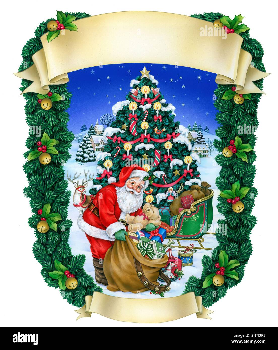 Wreath border hi-res stock photography and images - Alamy