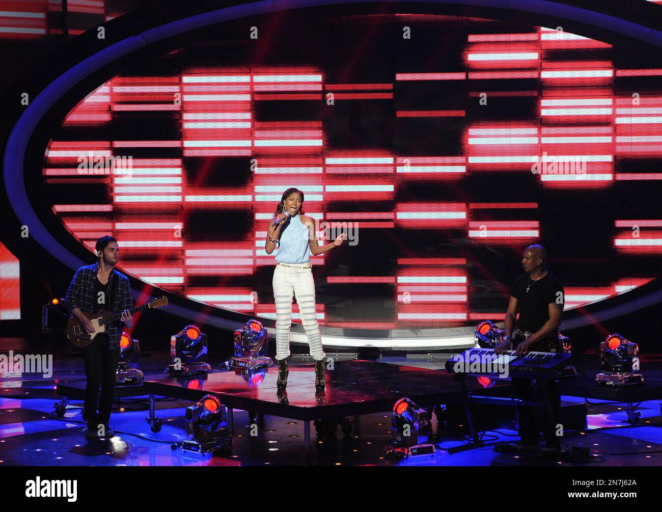 Contestant Amber Holcomb performs onstage at FOX's American Idol Season ...