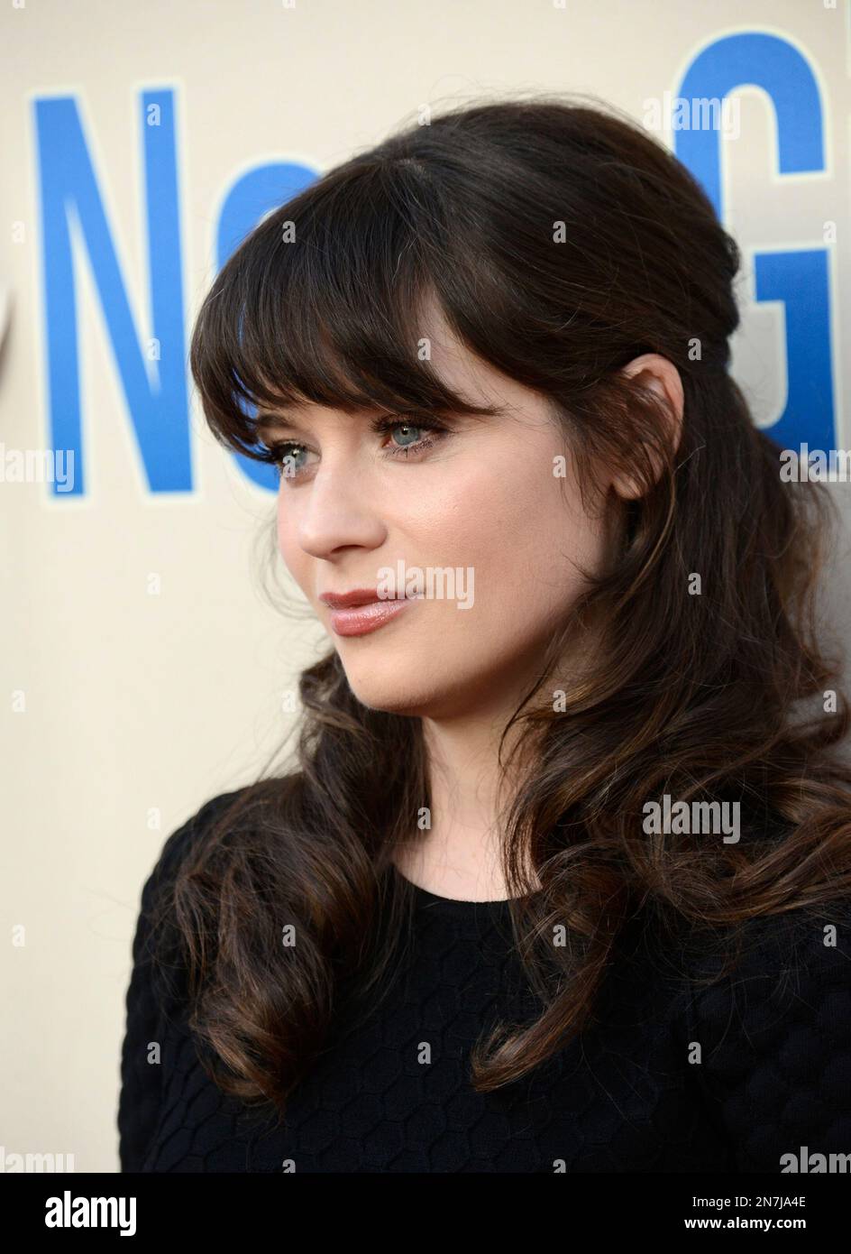 Actress Zooey Deschanel arrives at the Academy's screening and Q and A ...
