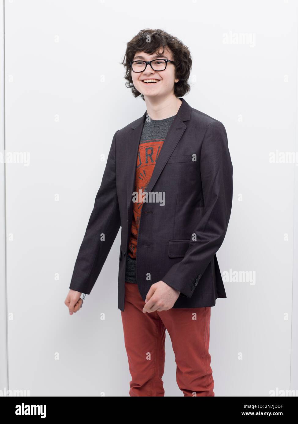 Jared Gilman poses for a photo at the 2013 MTV Movie Awards at Sony ...