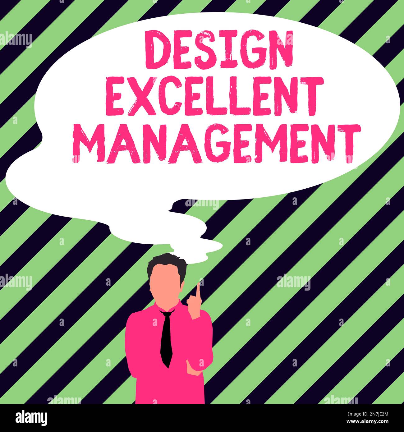 Conceptual caption Design Excellent Management. Internet Concept ...