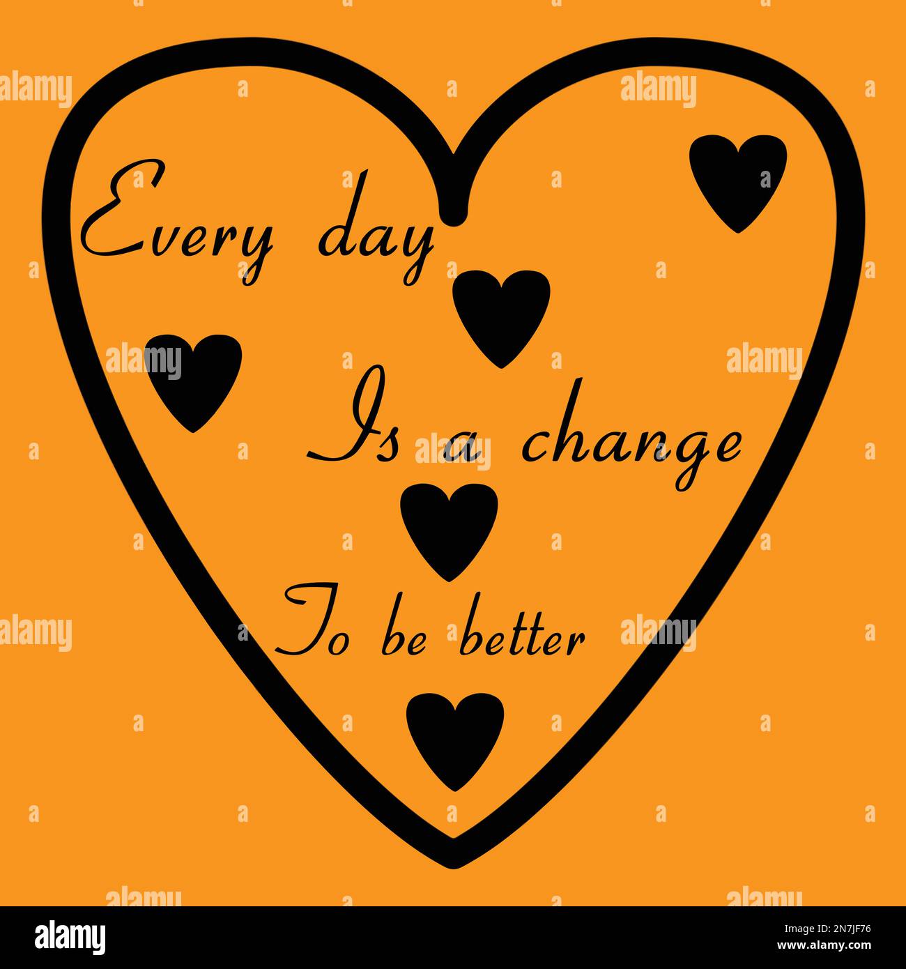 Vector illustration card with hand drawn unique typography design ...