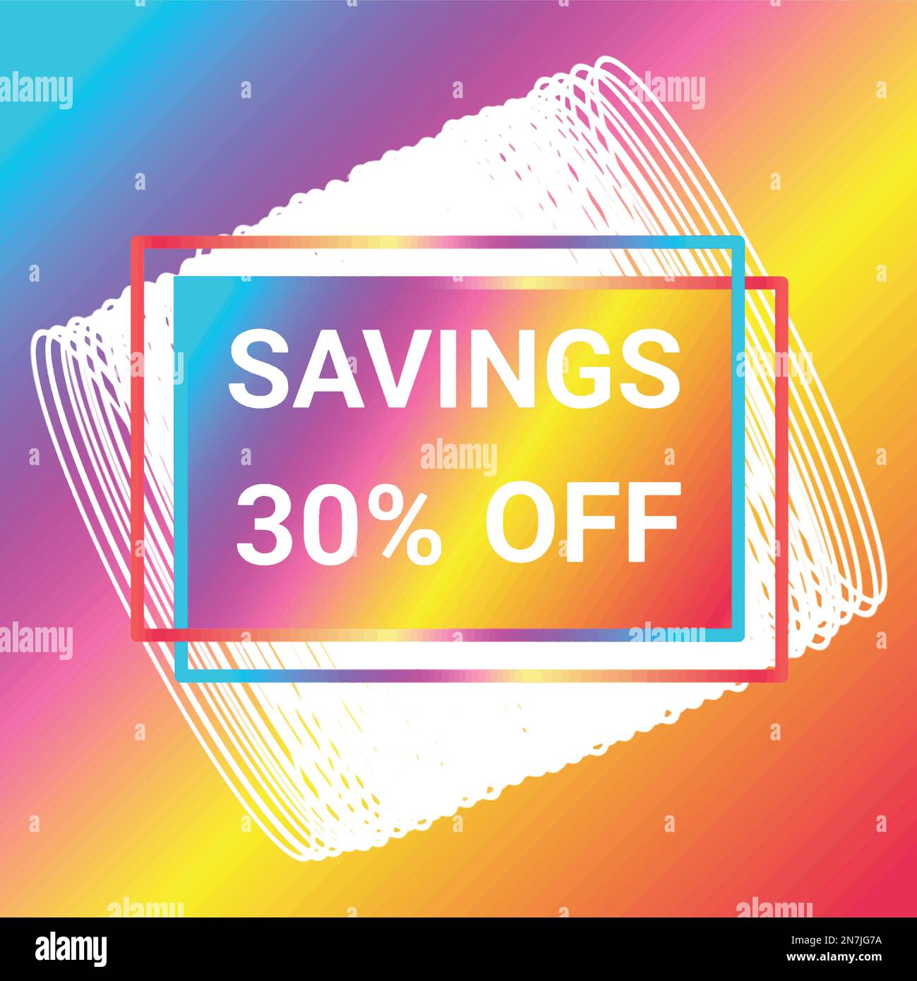 shop now sale savings 30 percent off sign holographic gradient over art ...