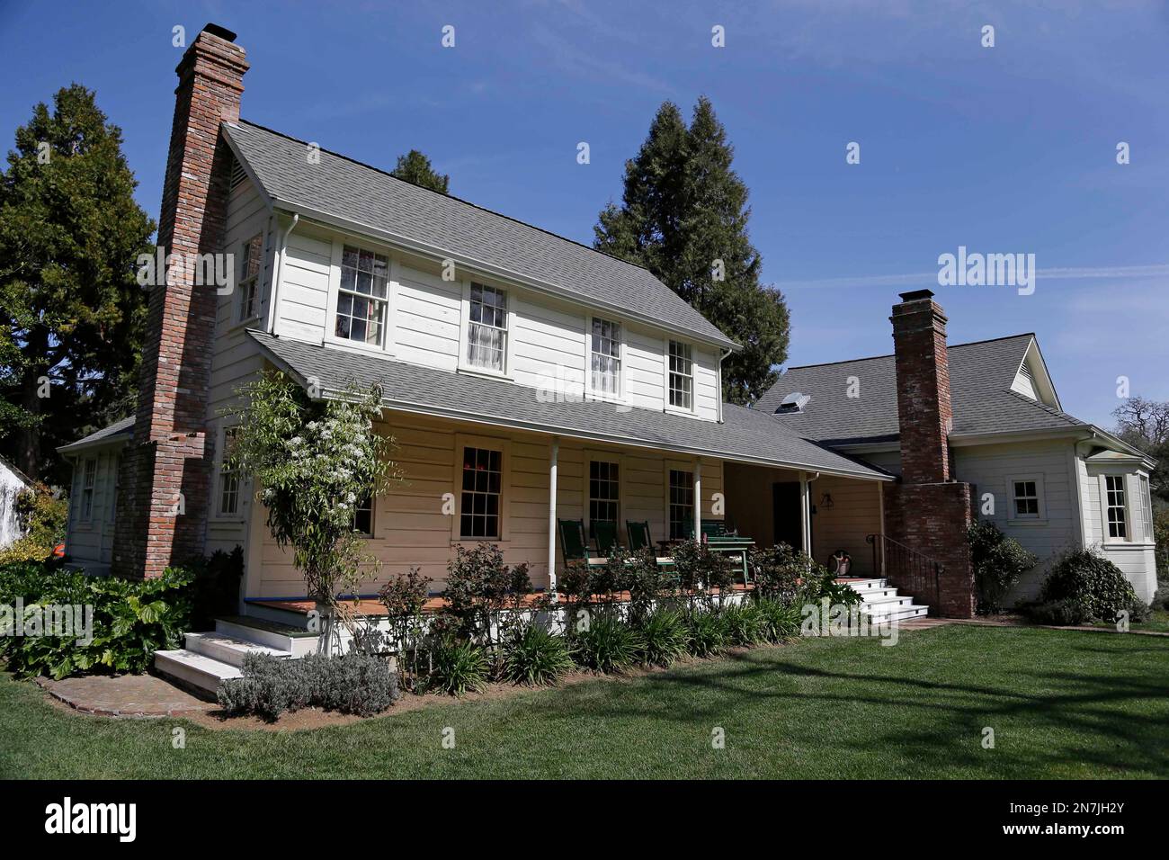 In this photo taken March 15, 2013 is an exterior view of the late ...