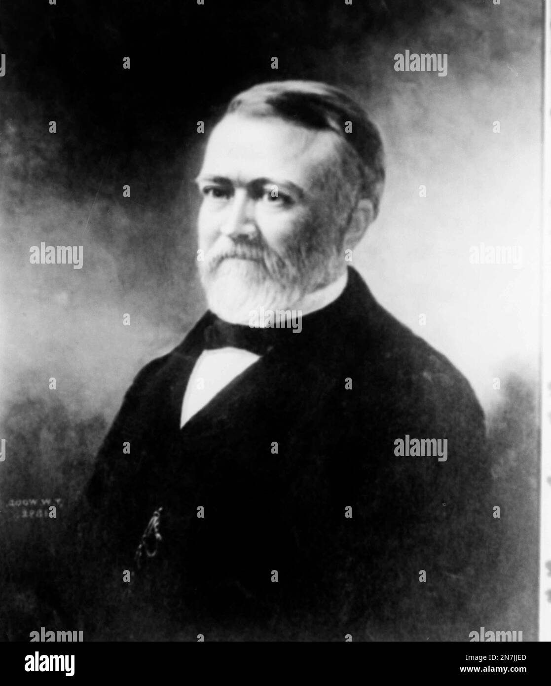Industrialist Andrew Carnegie is shown in a portrait painted by Thomas ...