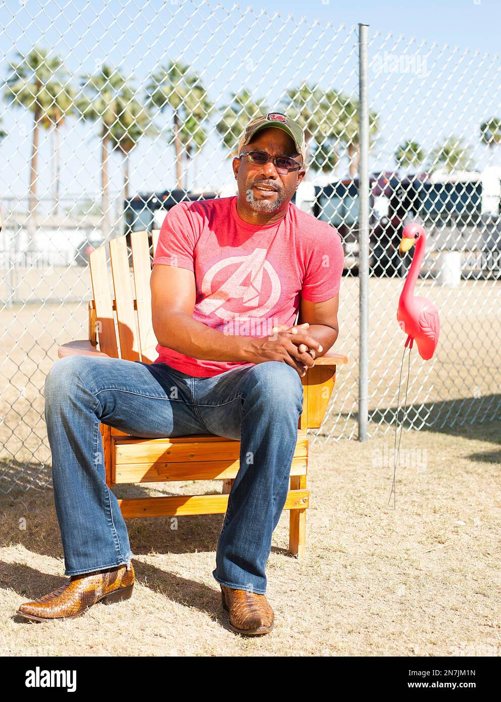Singer Darius Rucker poses for a portrait backstage on day 3 of the ...