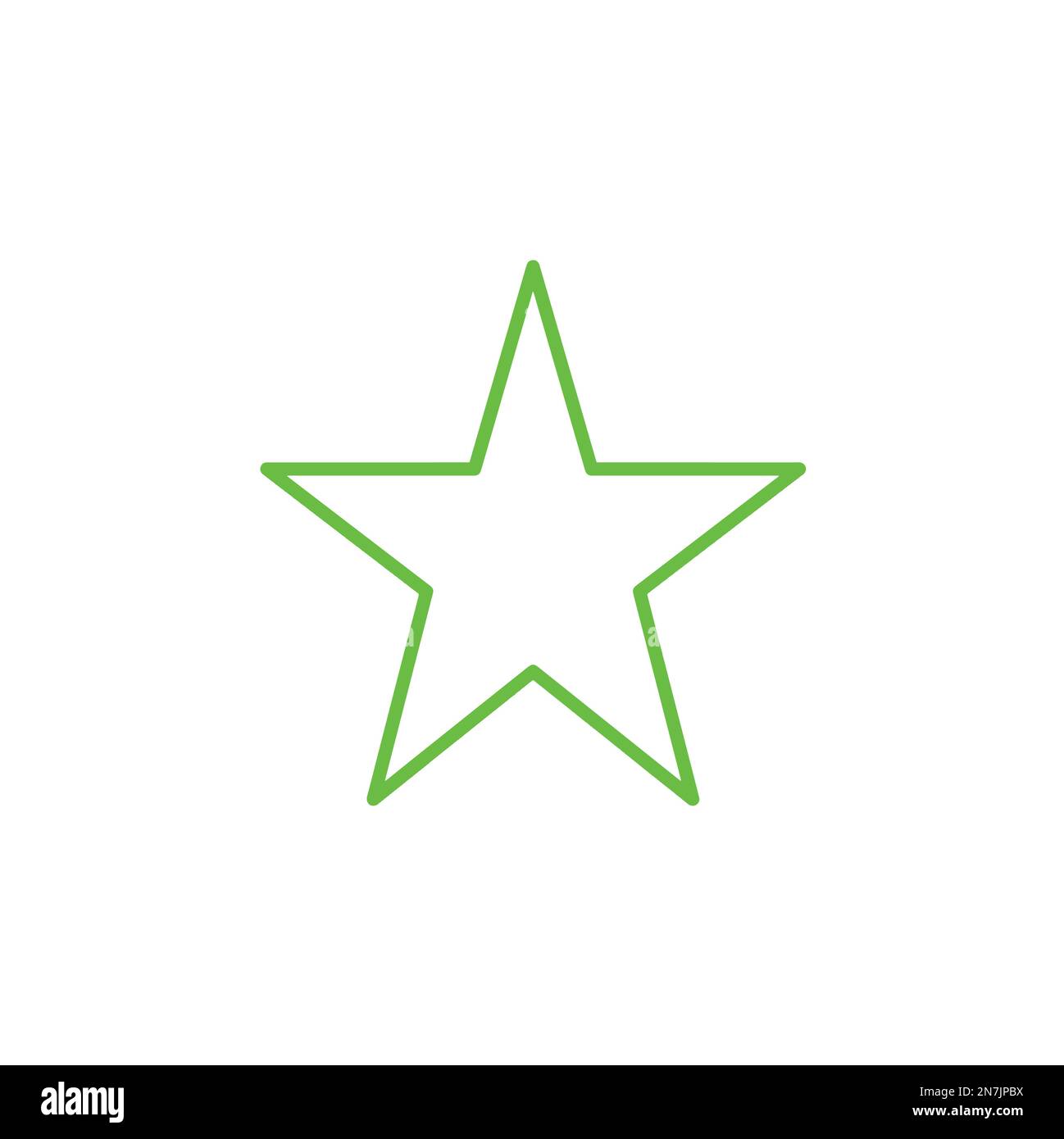 A vector illustration green star isolated on white background Stock ...