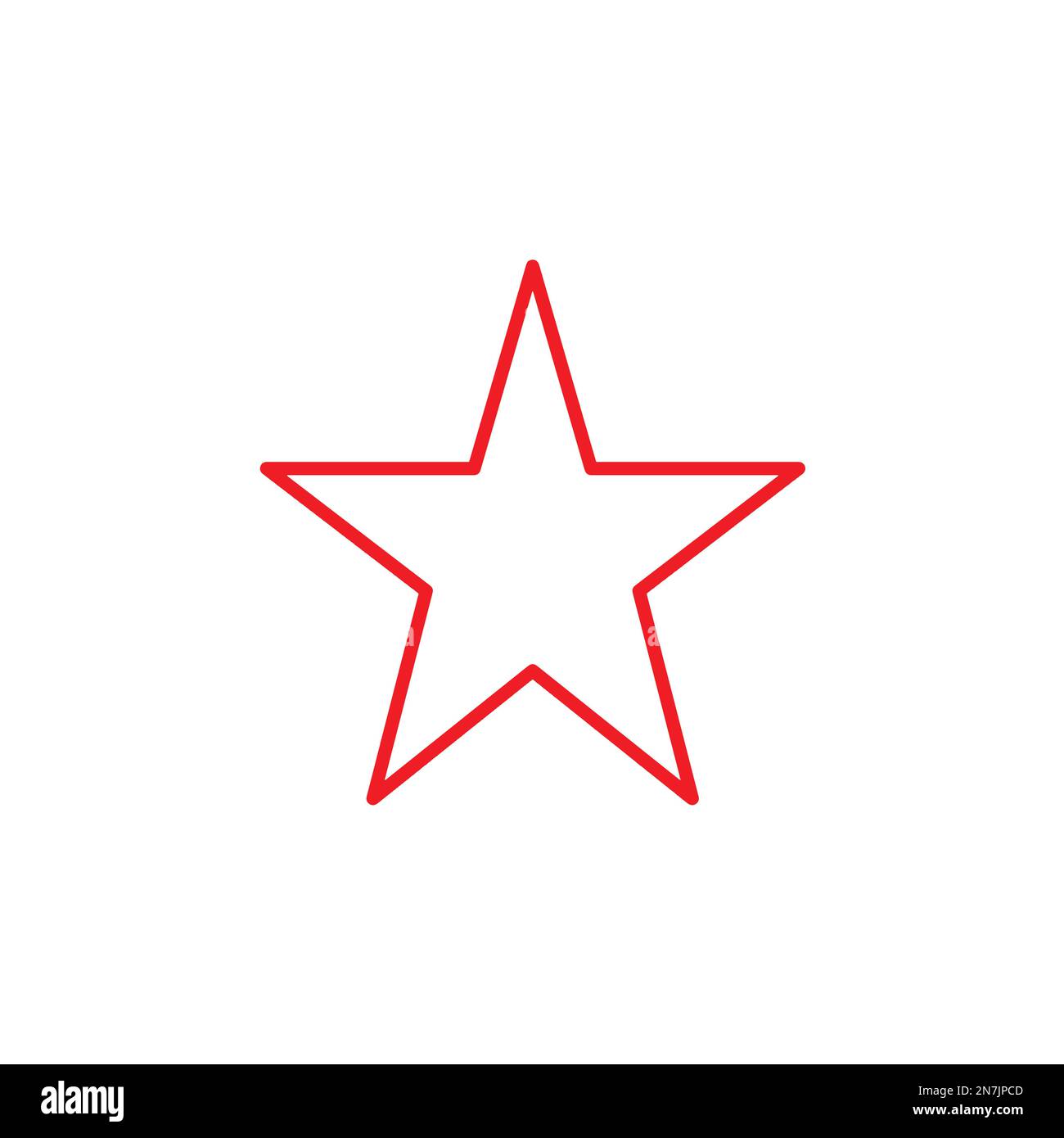 A vector illustration red star isolated on white background Stock ...
