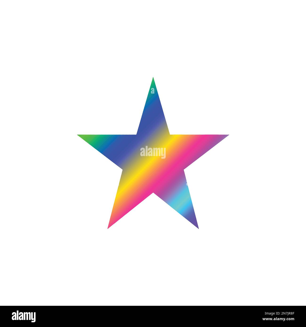 A vector illustration colorful star isolated on white background Stock ...