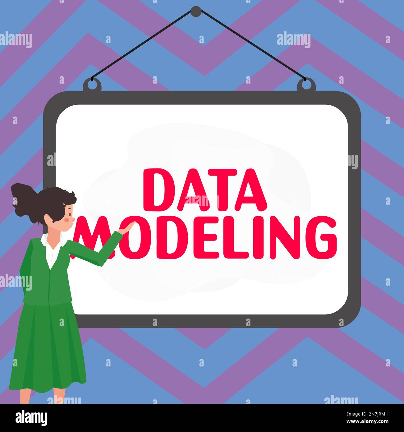 Text Caption Presenting Data Modeling Internet Concept Process Of