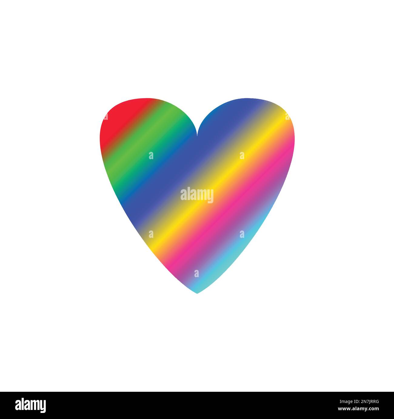 A vector illustration colorful heart isolated on white background Stock ...