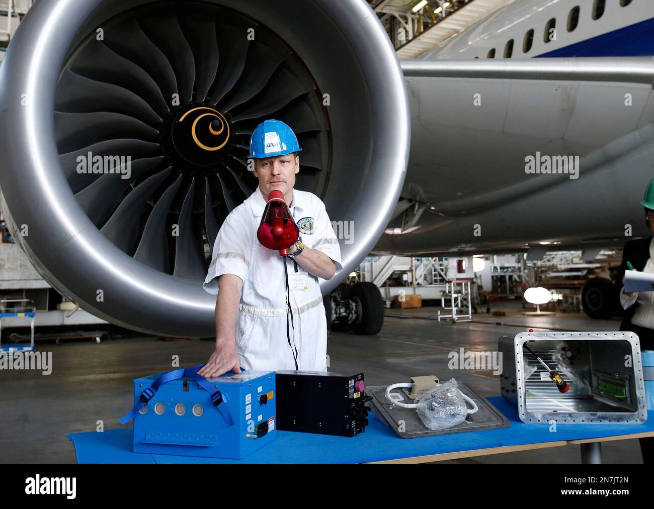 Boeing Aircraft-on-Ground team technician David Brask explains about ...