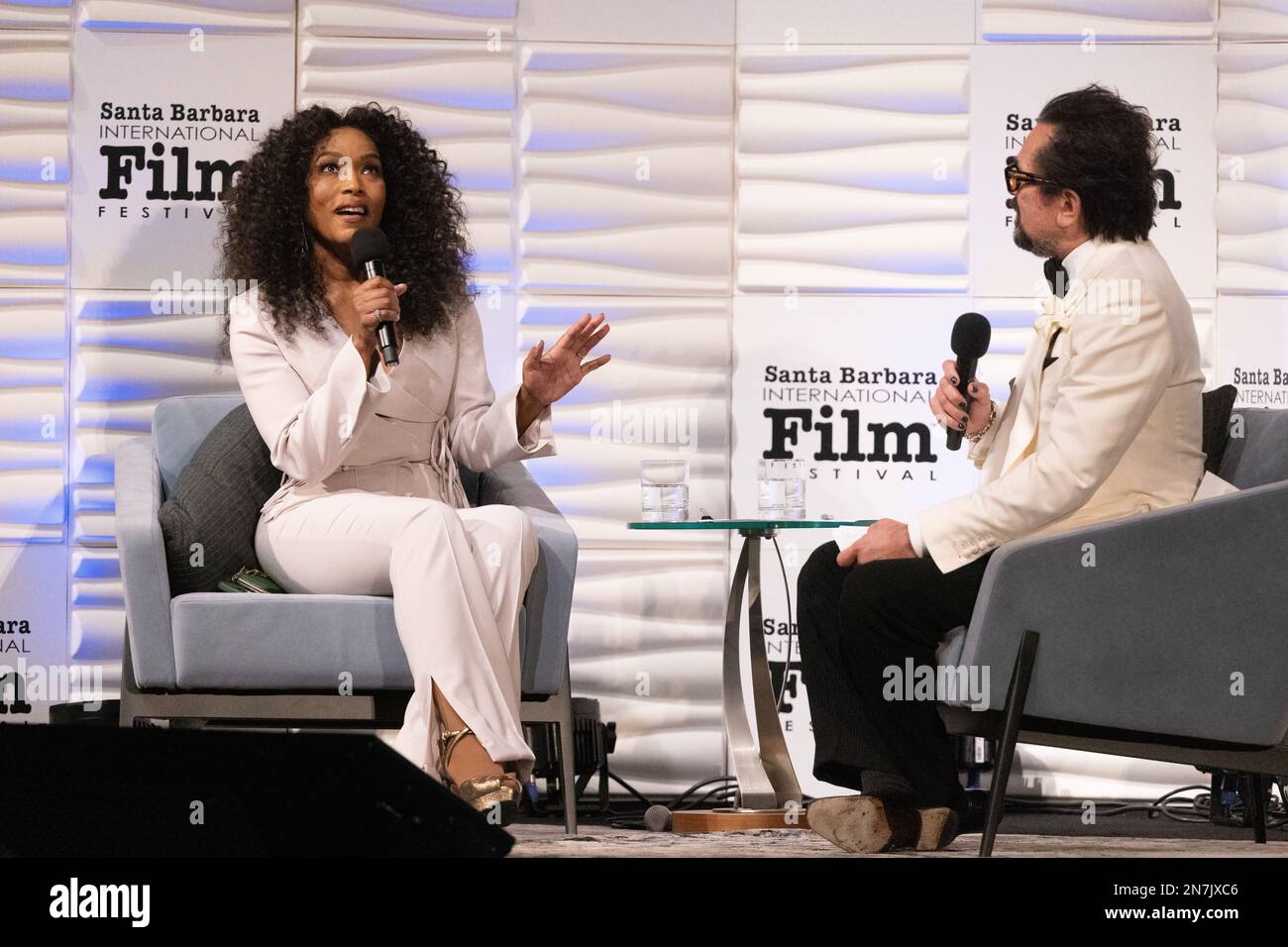 Angela Bassett with Roger Durling at the 2023 Santa Barbara ...