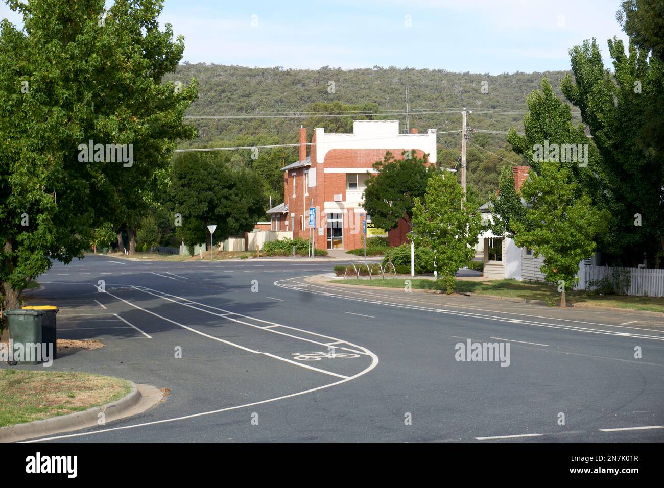A Heathcote urban street shot looking east towards the McIvor Range ... A Heathcote urban street shot looking east towards the McIvor Range ...