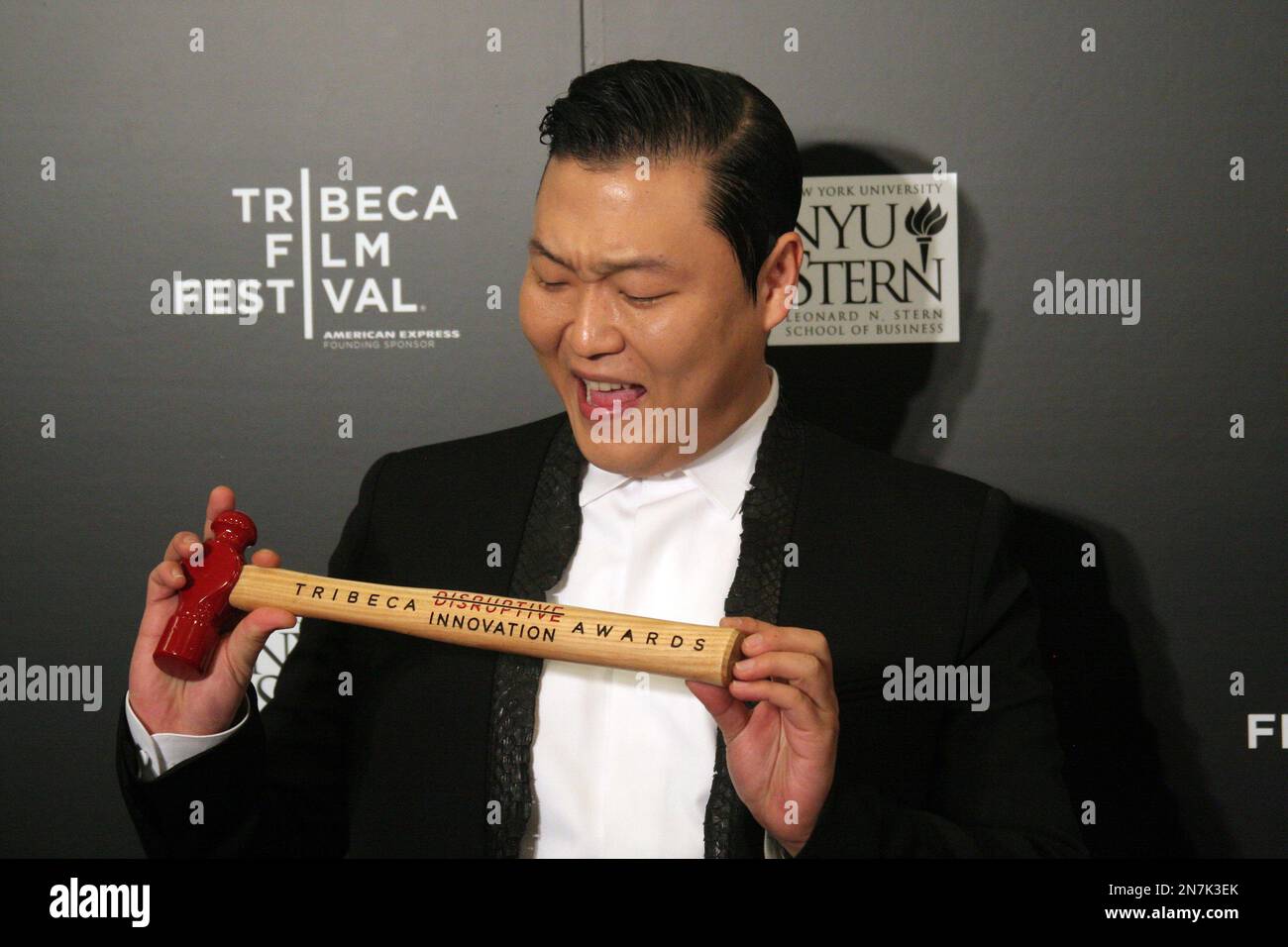 Recording artist Psy attends the Tribeca Disruptive Innovation Awards ...