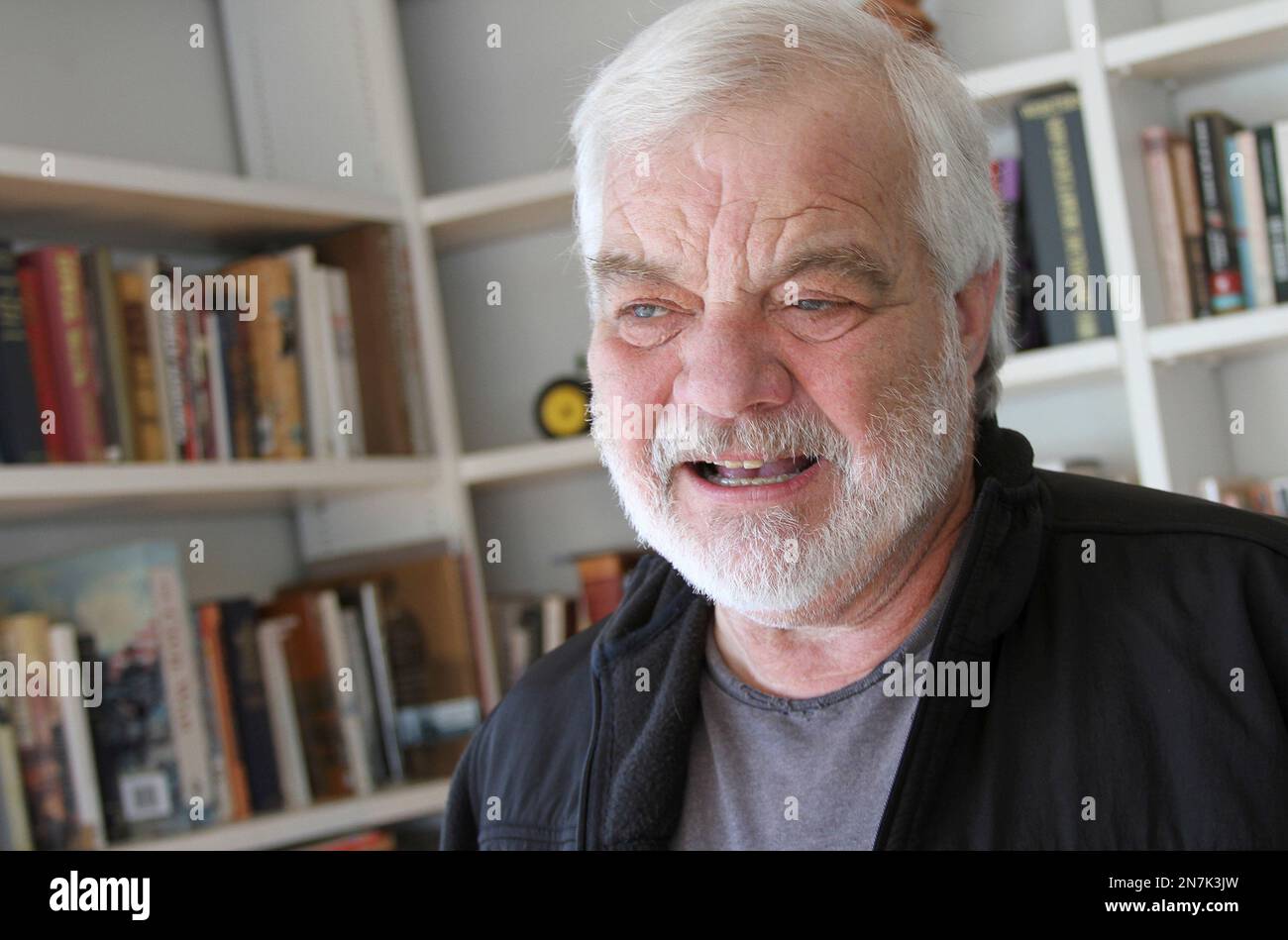 Bill Parker poses for a photograph at his home in Anchorage, Alaska ...