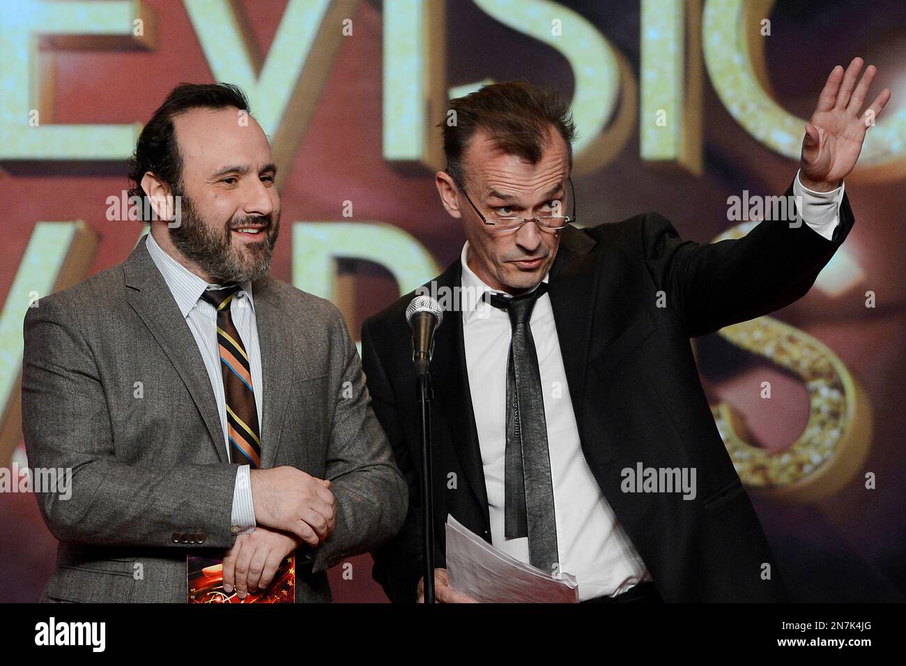 (L-R) Jason Ensler and Robert Knepper onstage at the 34th College ...