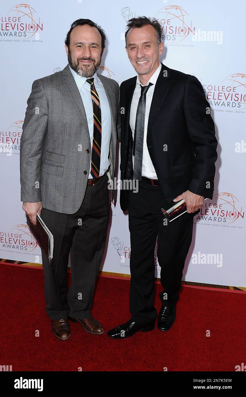 (L-R) Jason Ensler and Robert Knepper arrive at the 34th College ...