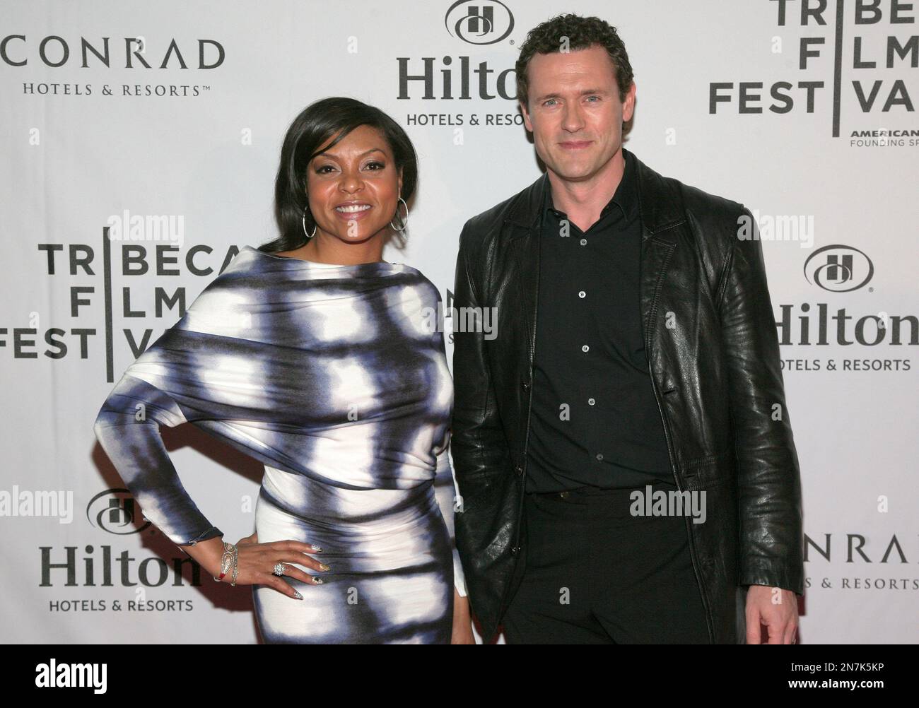 Actress Taraji P. Henson, left, and actor Jason O'Mara attends the ...