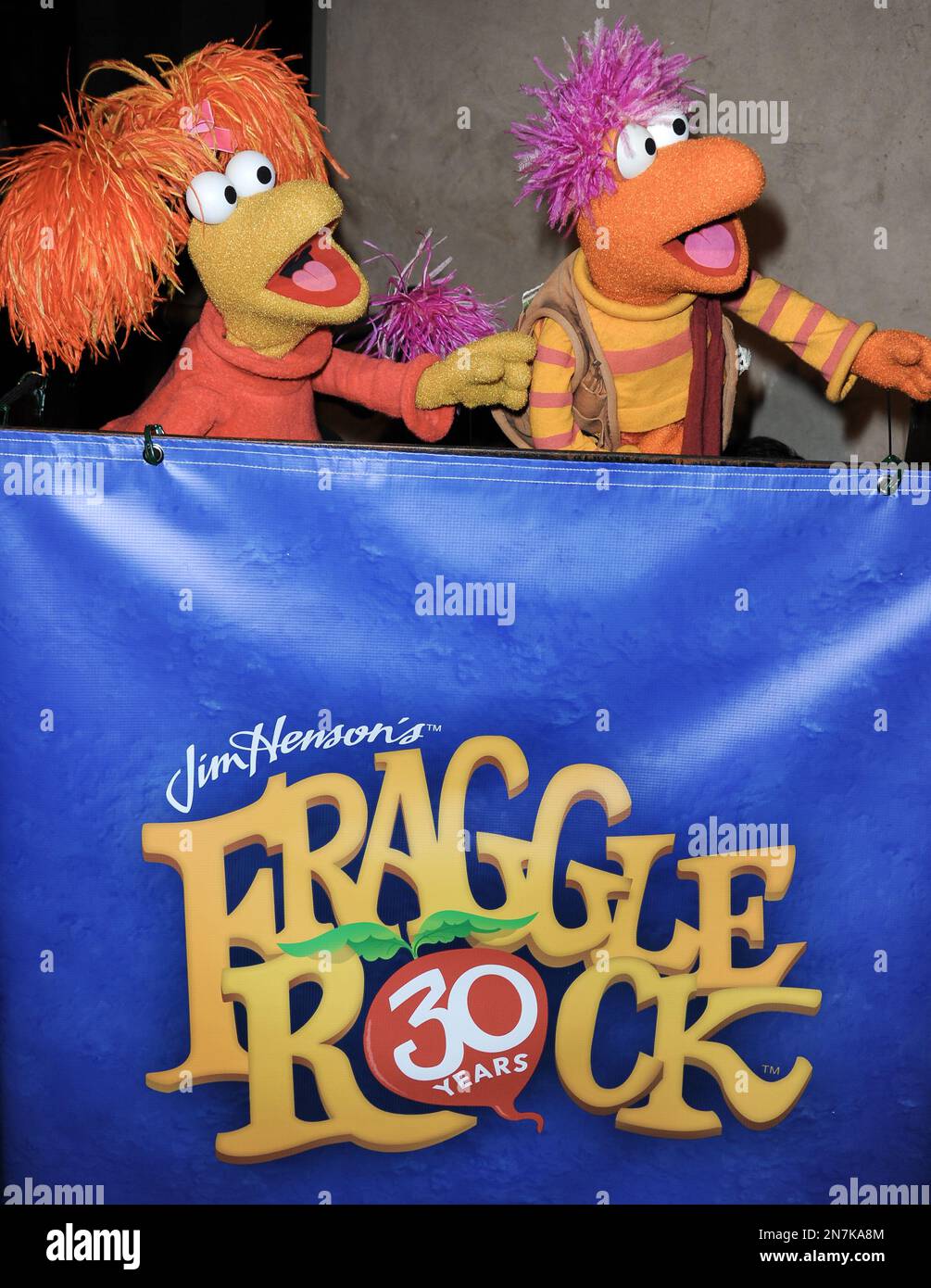 Red Fraggle, left, and Gobo Fraggle arrive at Jim Henson's Fraggle Rock ...