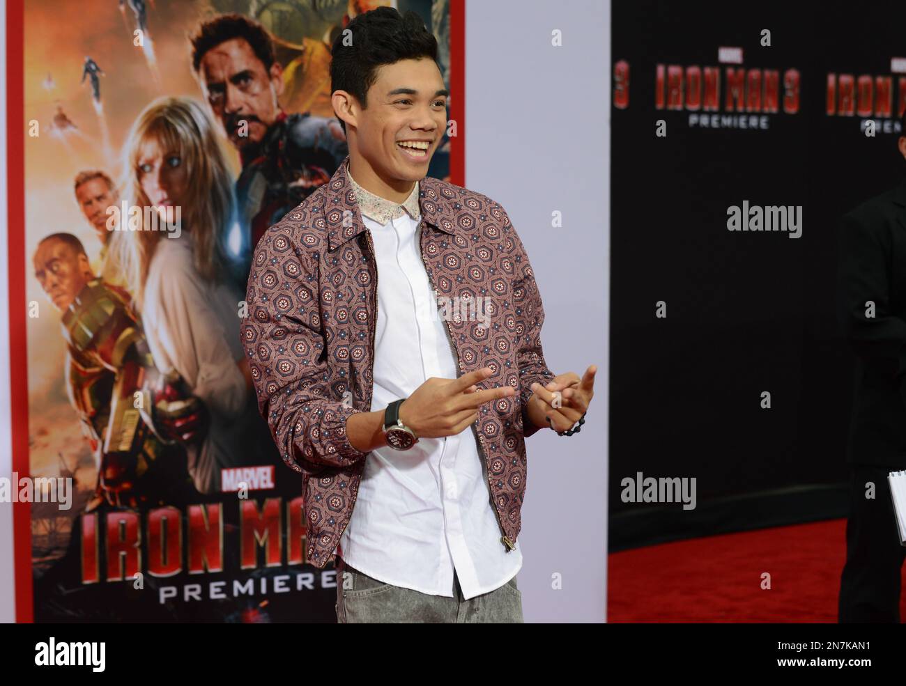 Actor Roshon Fegan arrives at the world premiere of "Marvel's Iron Man ...