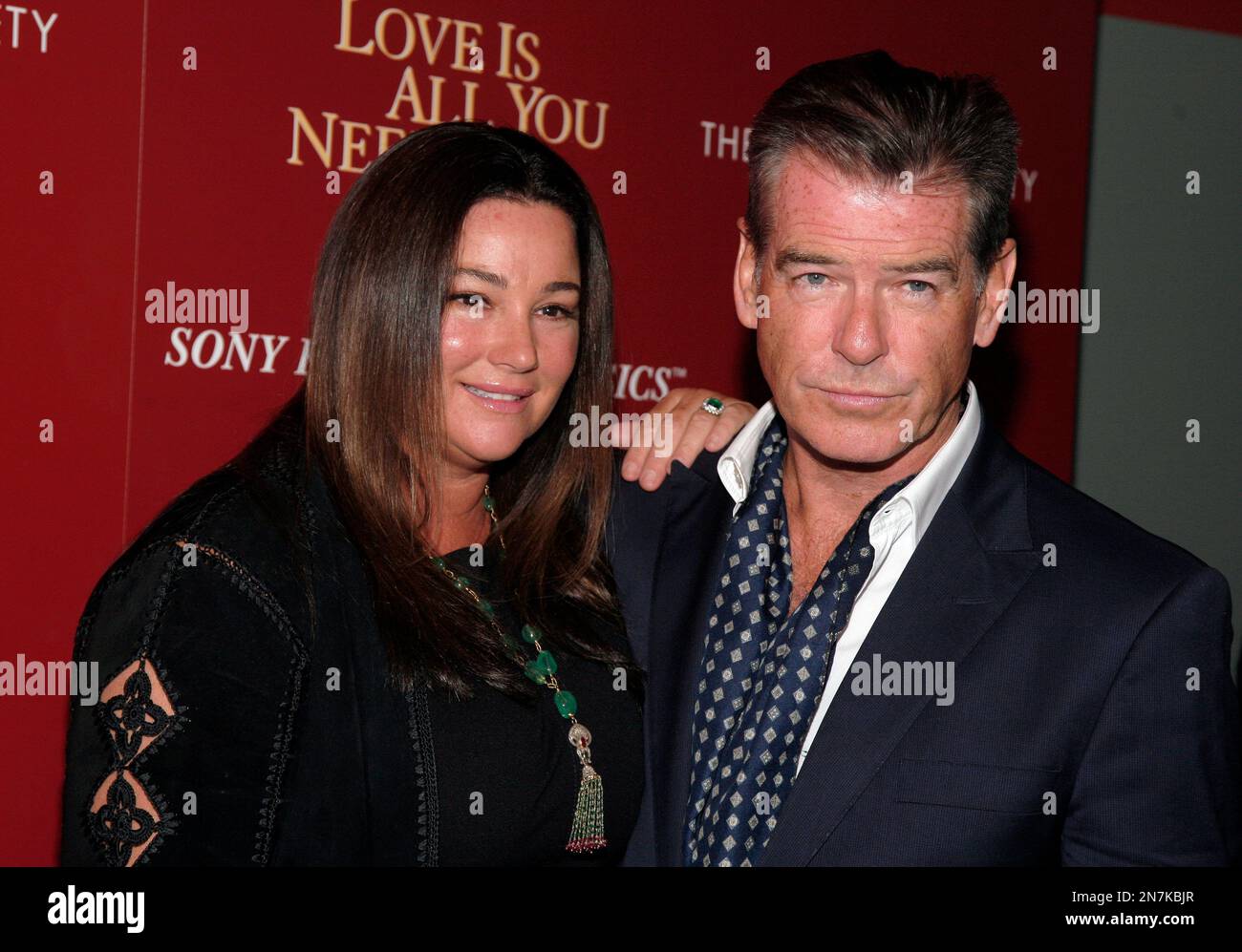 Actor Pierce Brosnan, right, and his wife, journalist Keely Shaye Smith ...